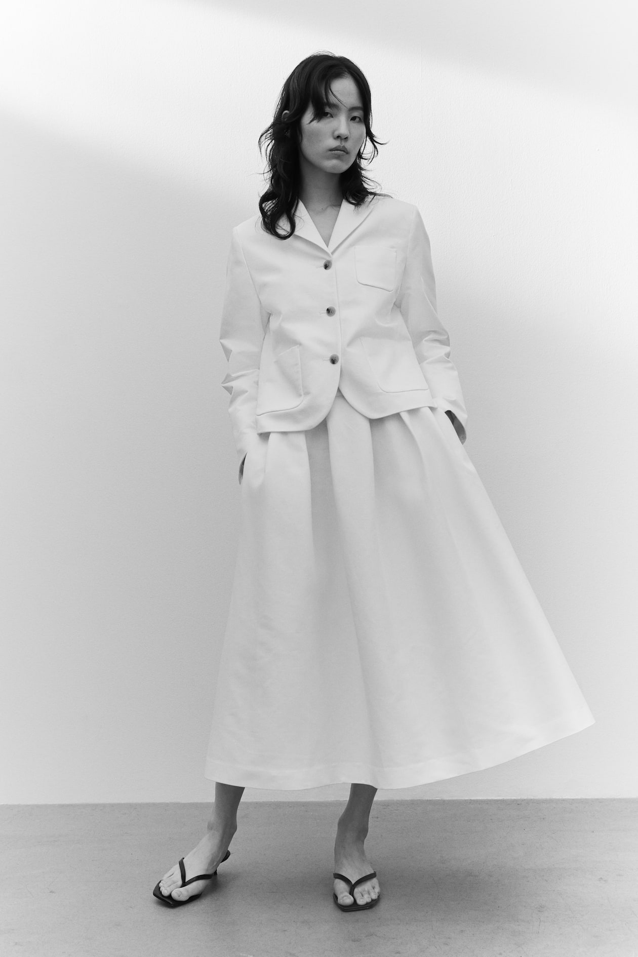 Single-Breasted Blazer - White - Ladies | H&M US