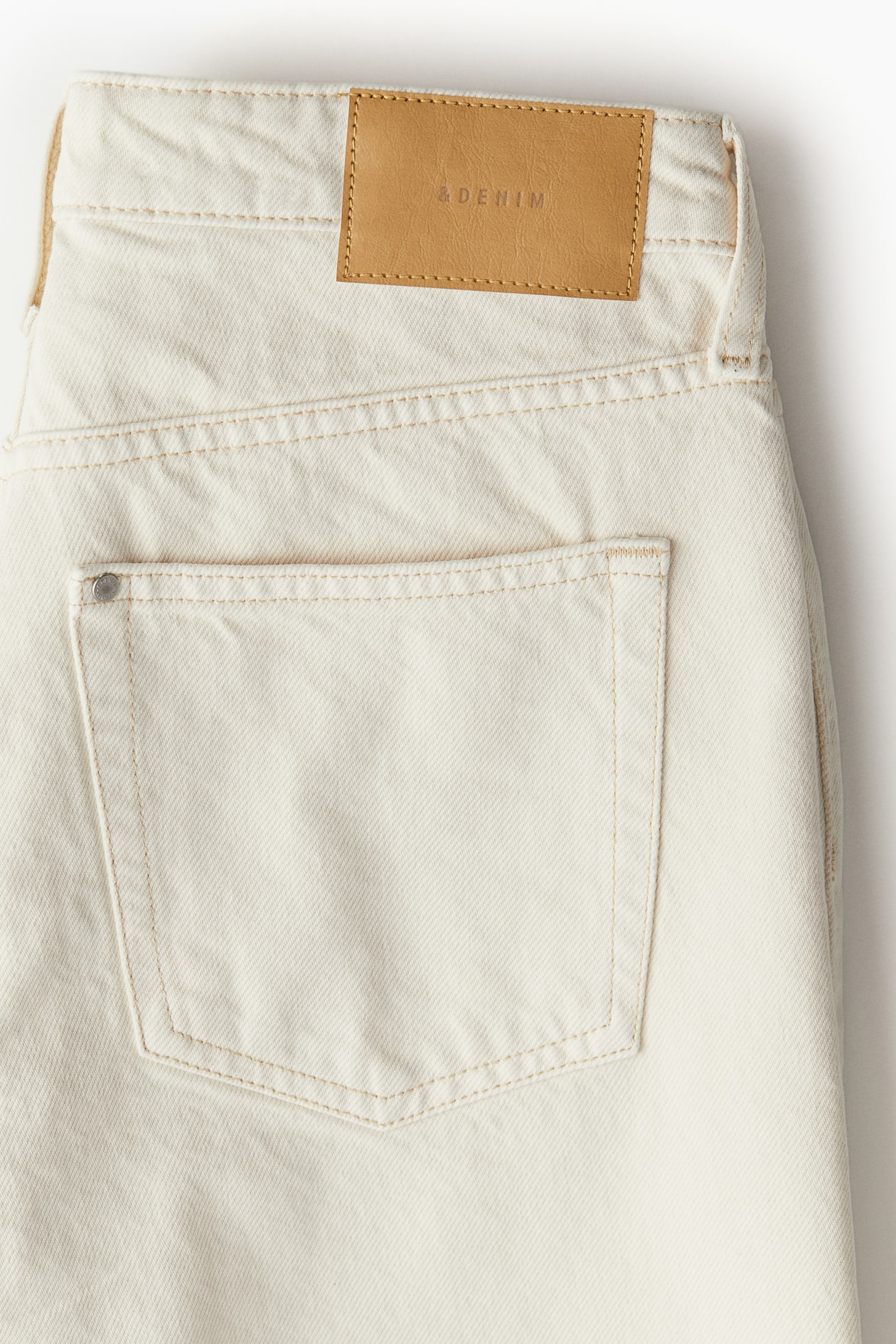 Baggy Low Denim Shorts - Cream - Ladies | H&M US