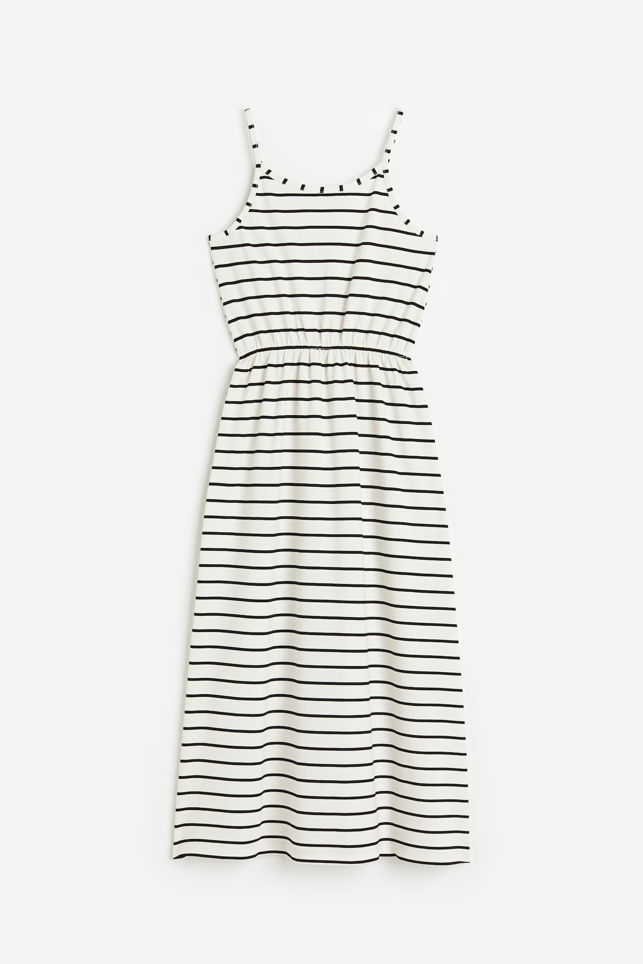 Natural white/Striped Cotton jersey dress for kids | H&M IN