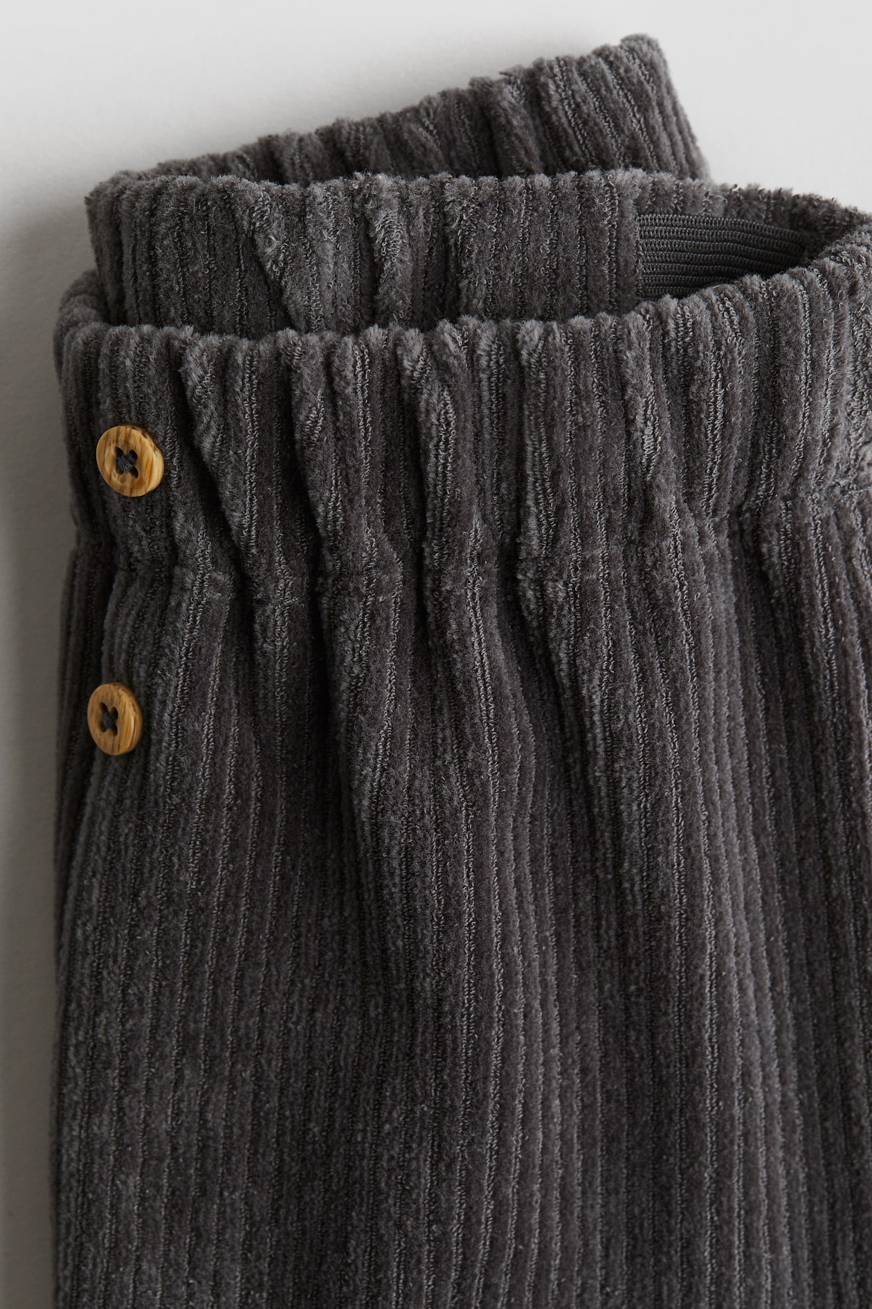 Ribbed Velour Pants - Dark gray - Kids | H&M US