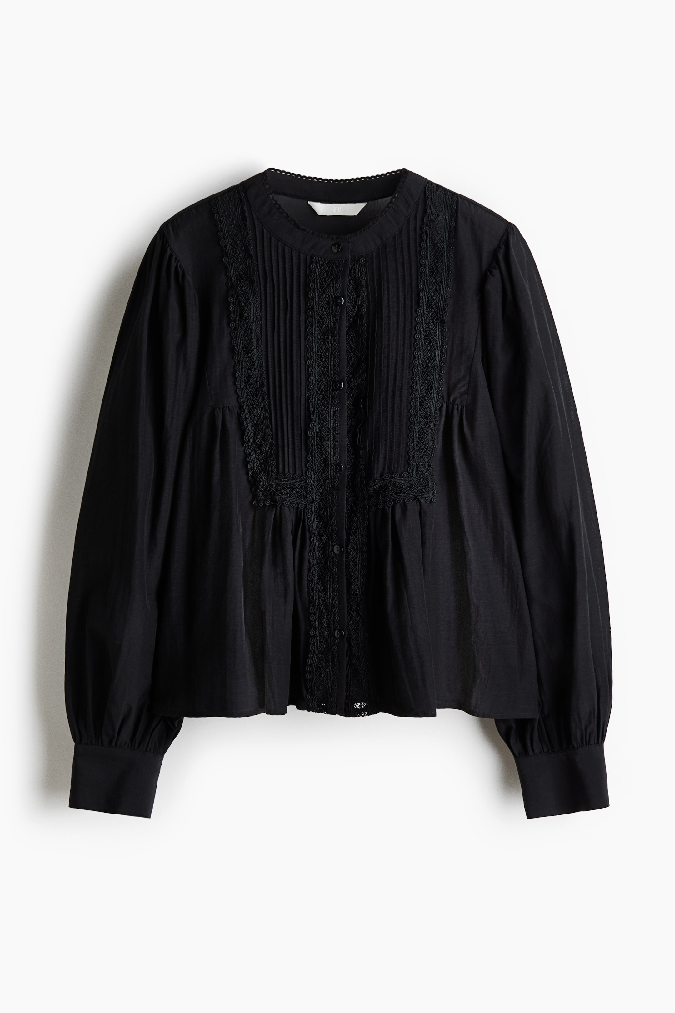 Pintucked blouse - Black - Ladies | H&M HK