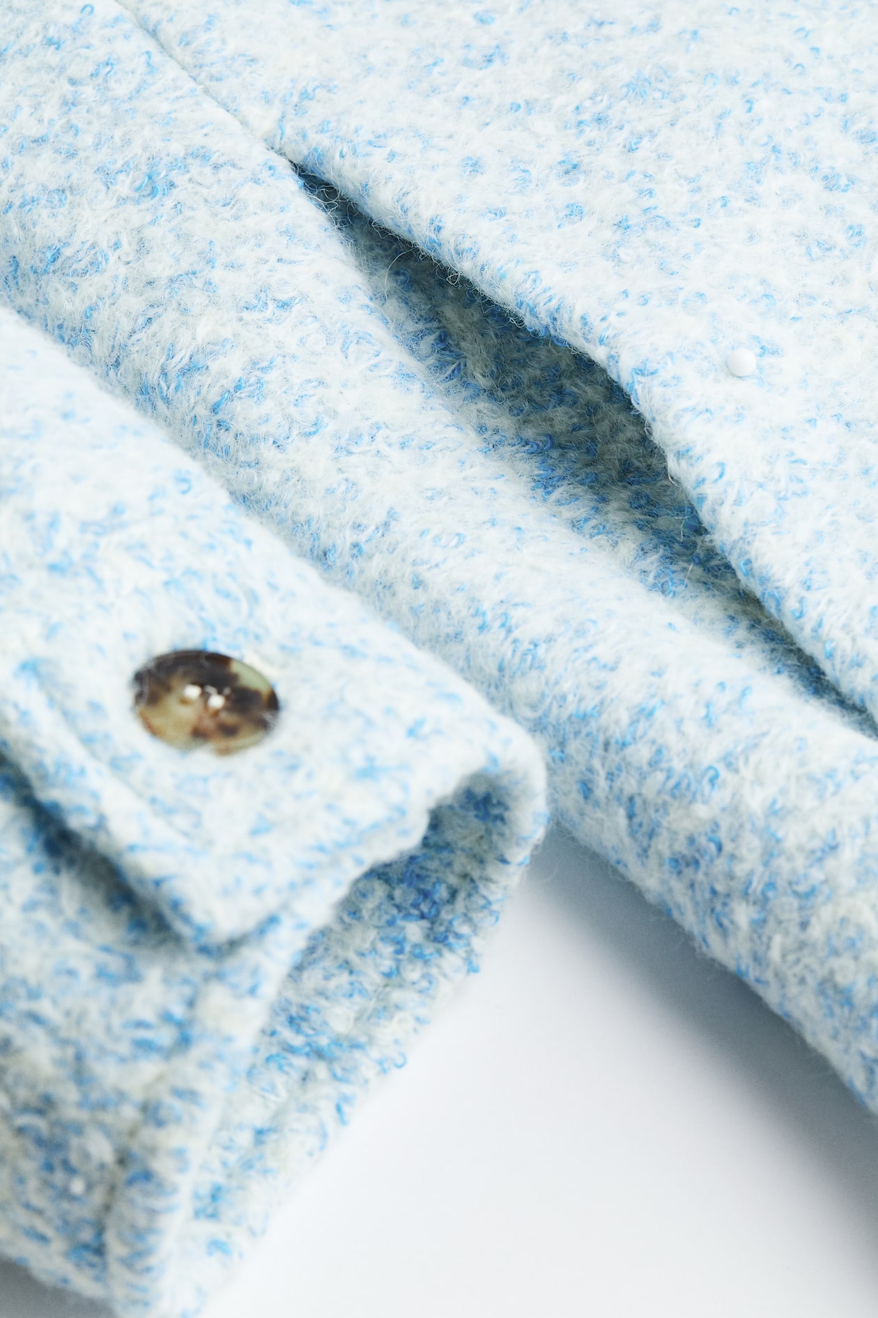 Wool-blend shacket - Light blue marl - Ladies | H&M GB