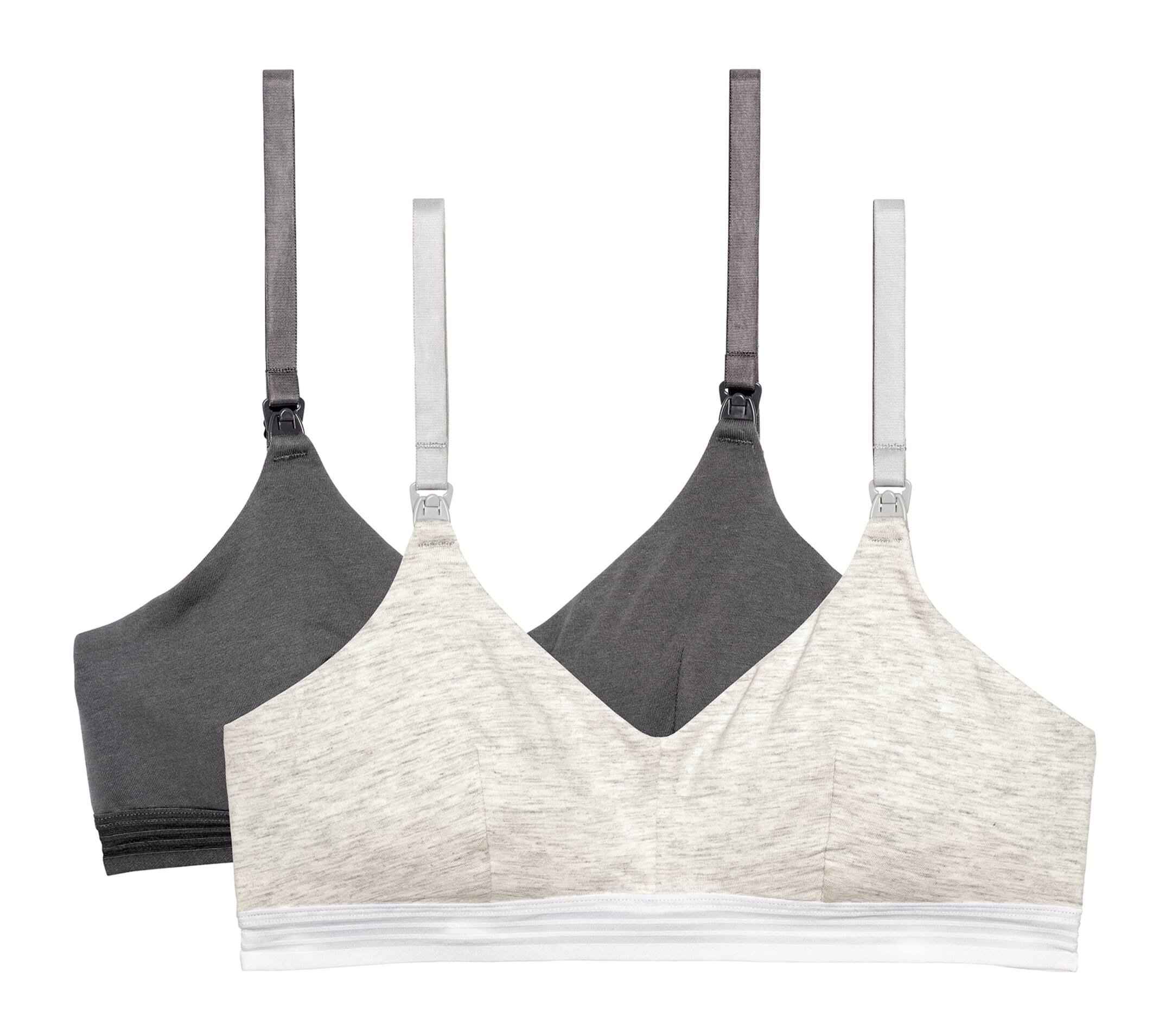 MAMA 2-pack amme-bh - Lys grå/Mørk grå - DAME | H&M NO