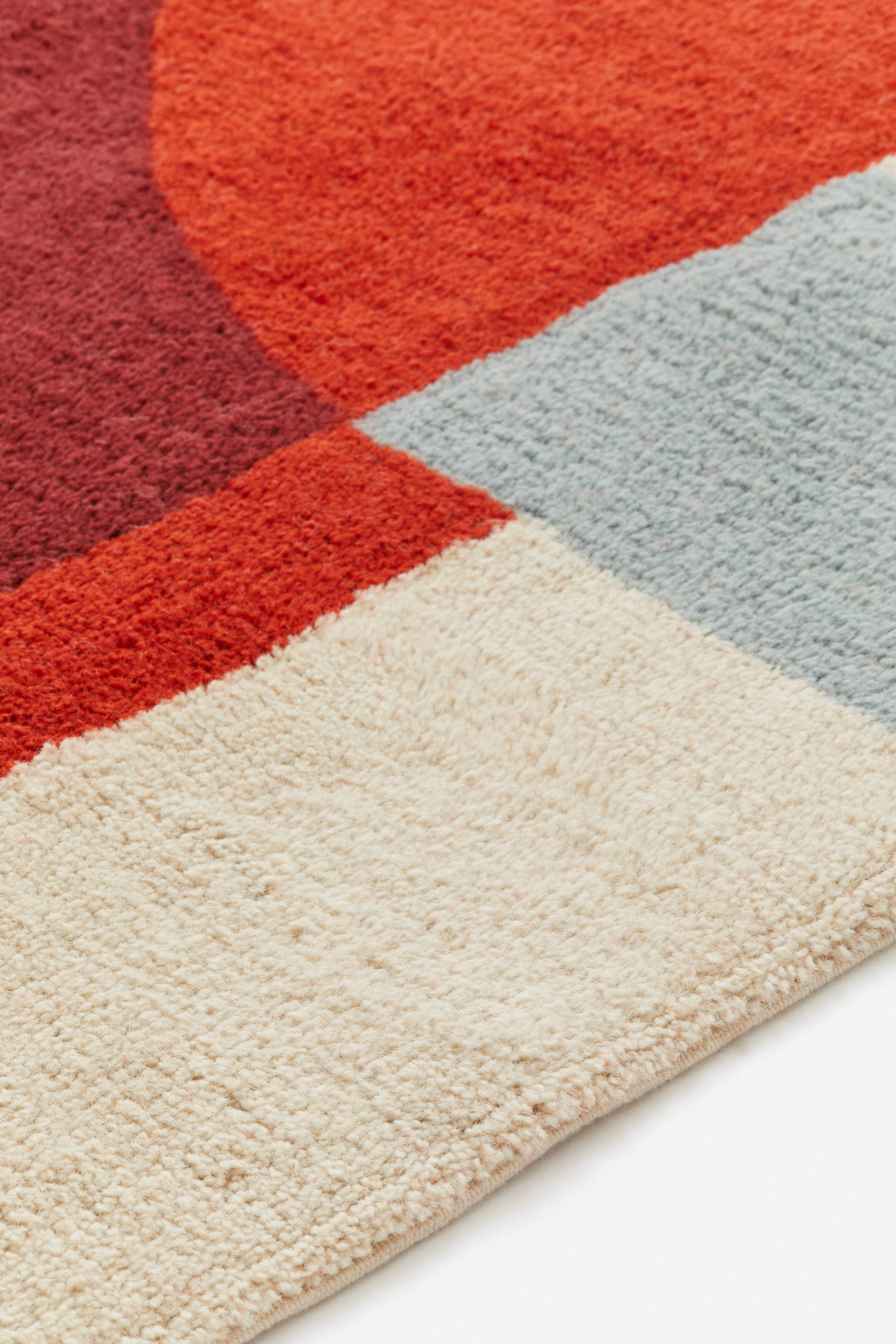 Tapis en laine mélangée - Rouge foncé/motif - Home All | H&M FR