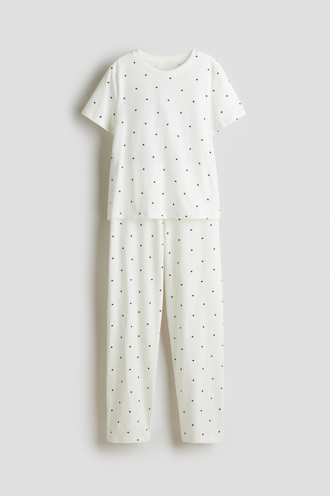 Mønstret bomullspyjamas - Hvit/Hjerter - Kids | H&M NO