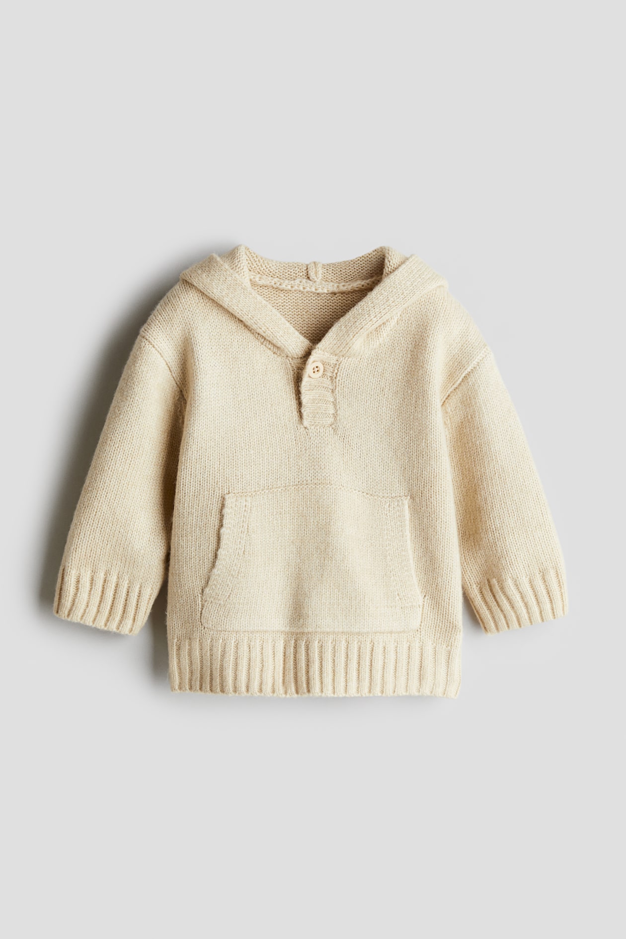 Maglia fine con cappuccio - Beige chiaro - BAMBINO | H&M IT