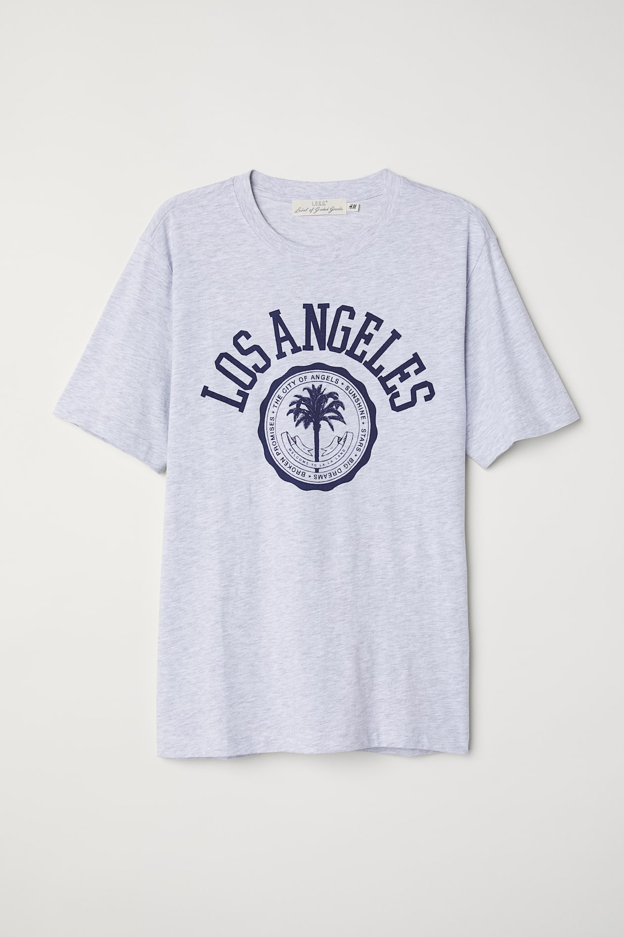 Men’s Light grey/Los Angeles Printed T-shirt | H&M GB
