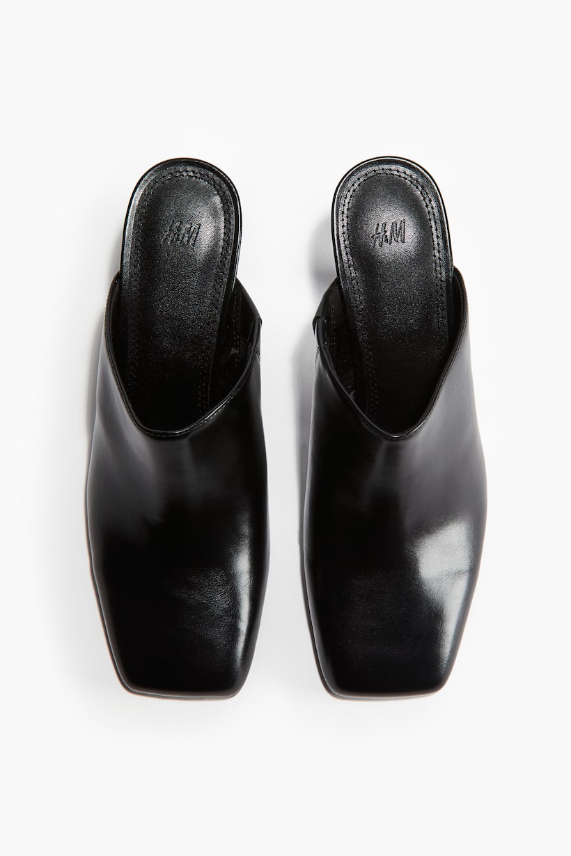 Mules à talon avec bout carré - Noir - FEMME | H&M FR