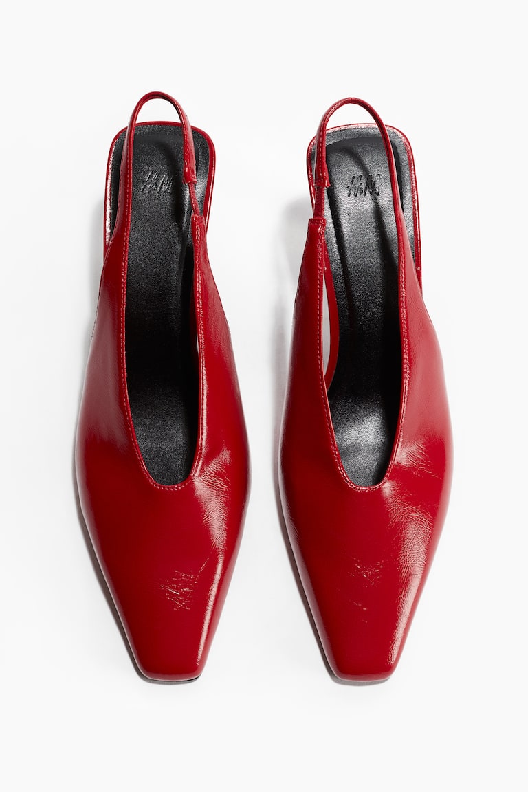 Women's Bright red Heeled Slingbacks | H&M US
