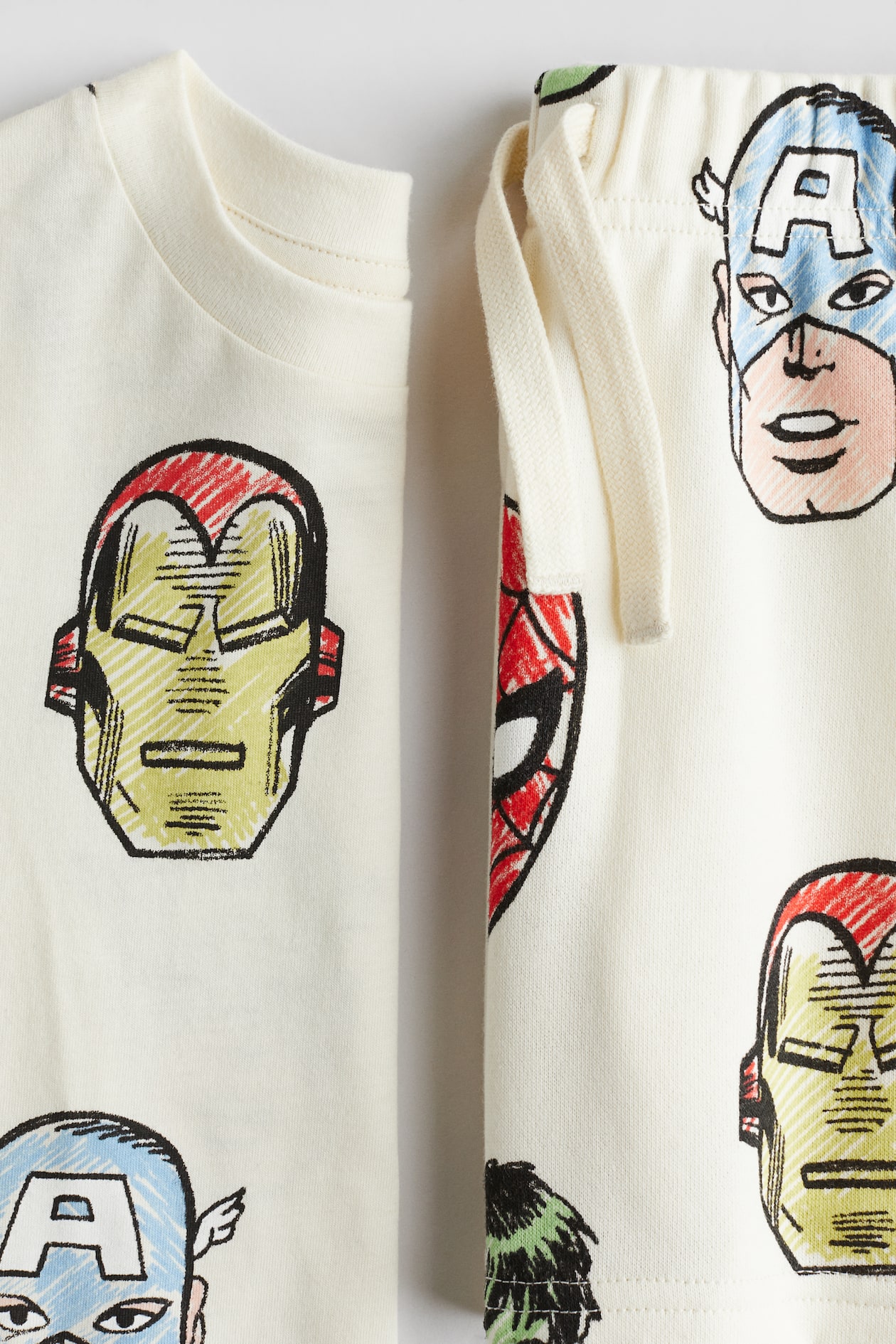 2-piece Print Set - Yellow/Marvel Comics - Kids | H&M AU