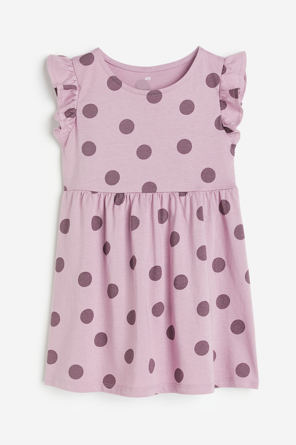 Cotton Jersey Dress - Mauve/dotted - Kids | H&M US