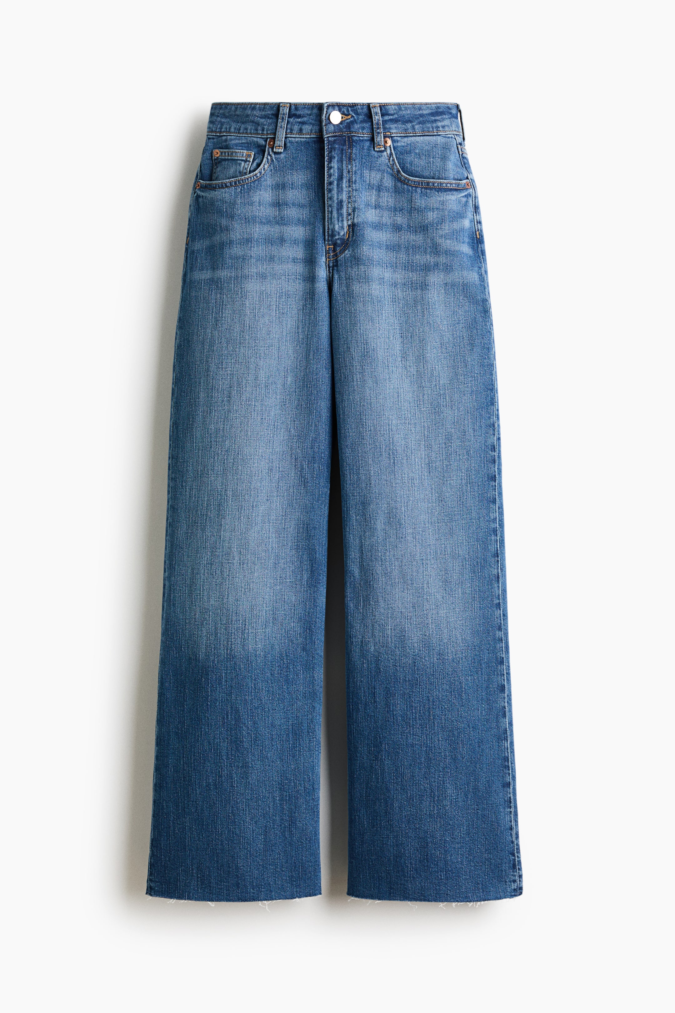 Women's Washed denim blue Harper High Rise Wide Leg Jeans | H&M US