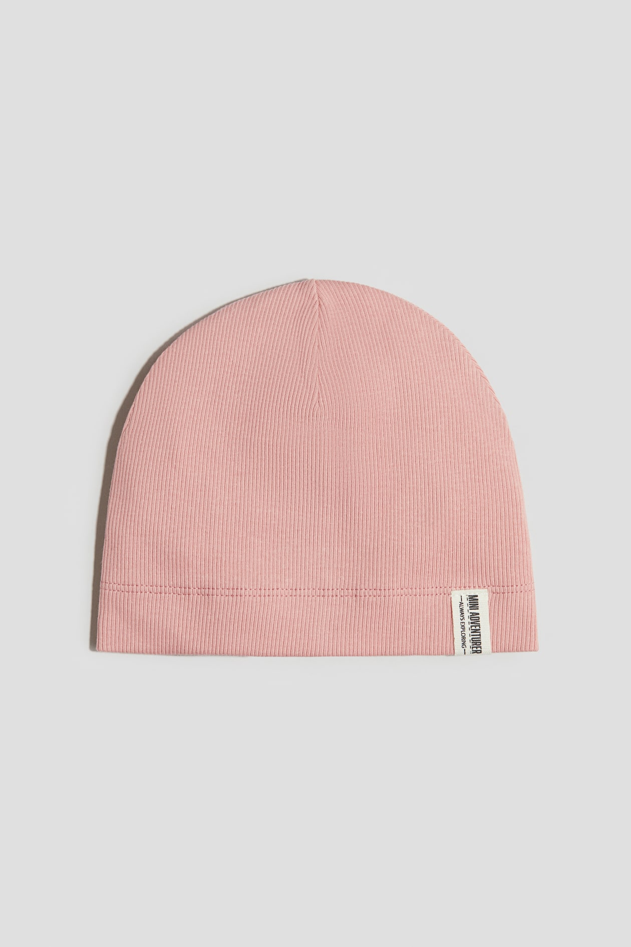 Ribbed Beanie - Dusty pink/Mini Adventurer - Kids | H&M US