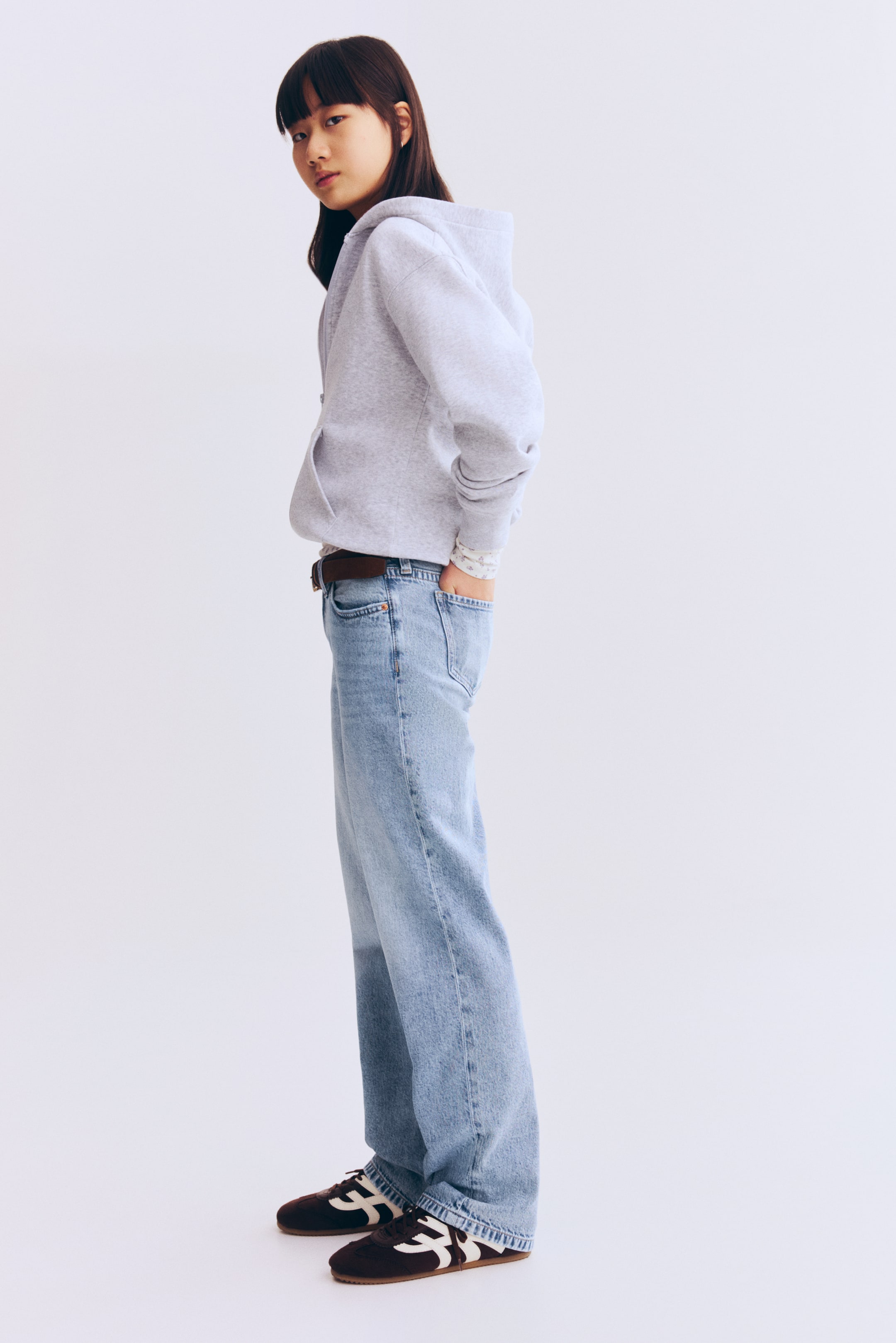 Light denim blue Straight Leg Jeans for kids | H&M CA