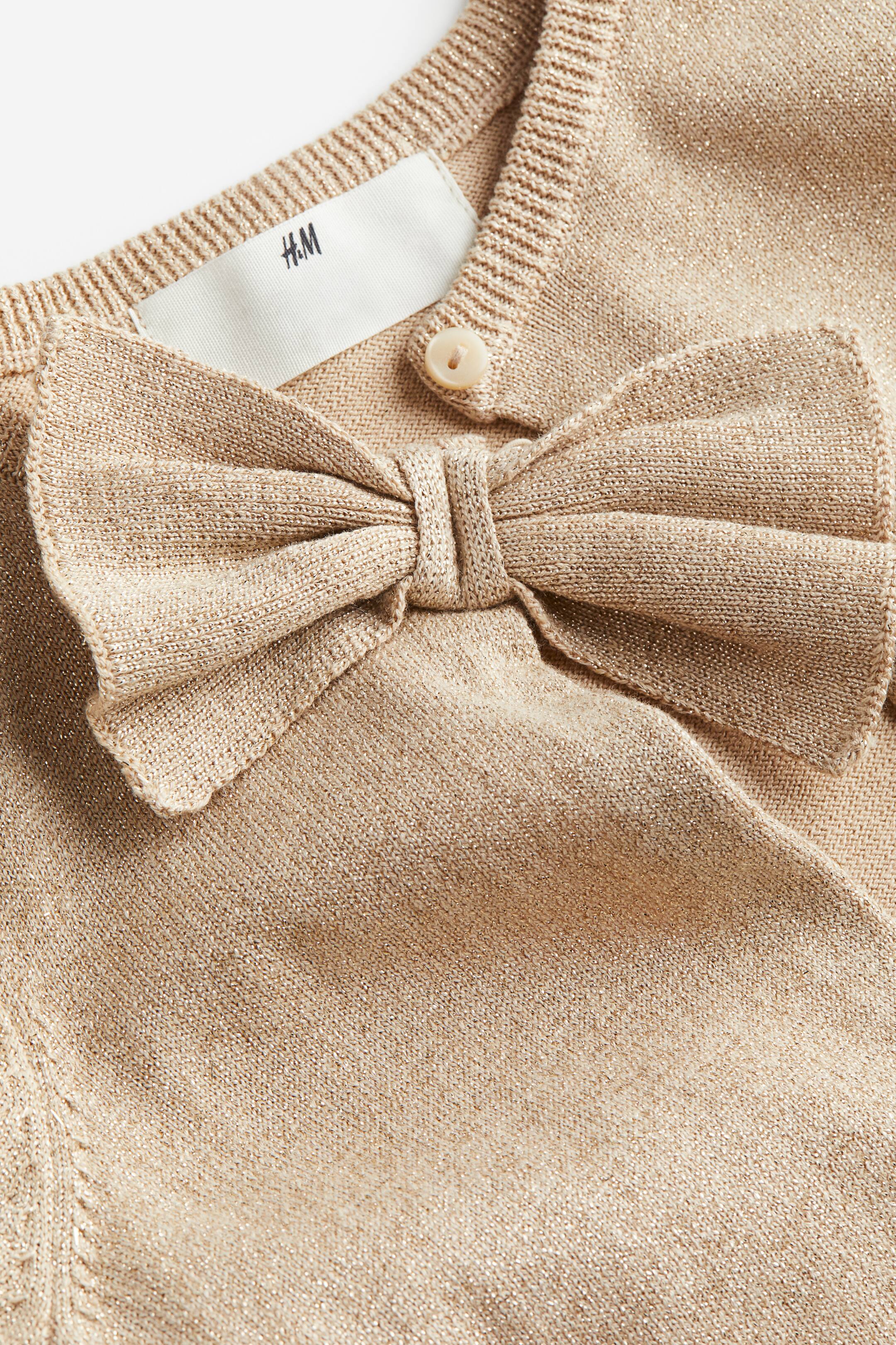 Beige Glittery Cardigan for kids | H&M CA