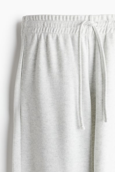 Women's Light gray melange Wide-Leg Jersey Joggers - DIVIDED | H&M CA