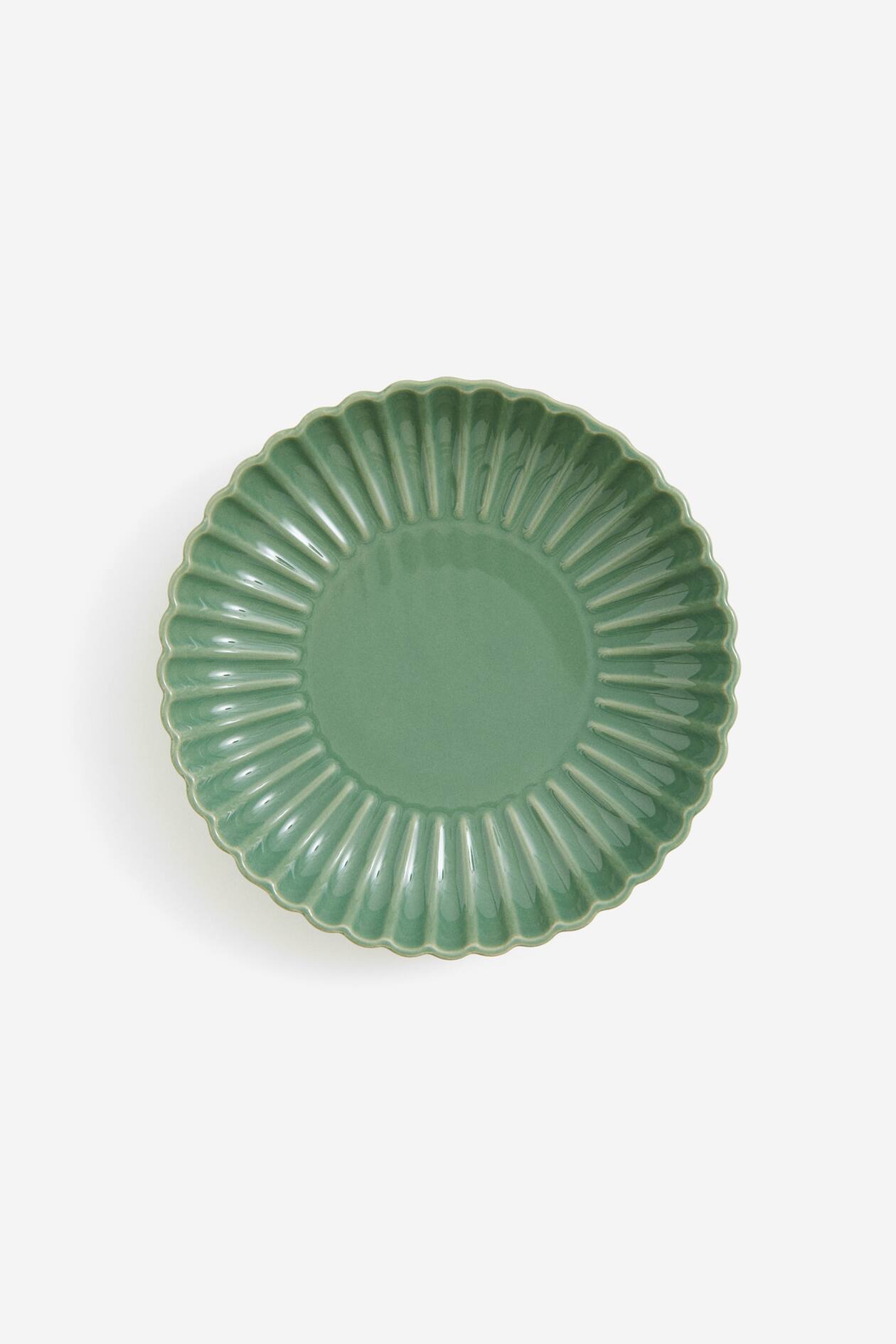 Tiefer Teller aus Steingut - Grün - Home All | H&M DE