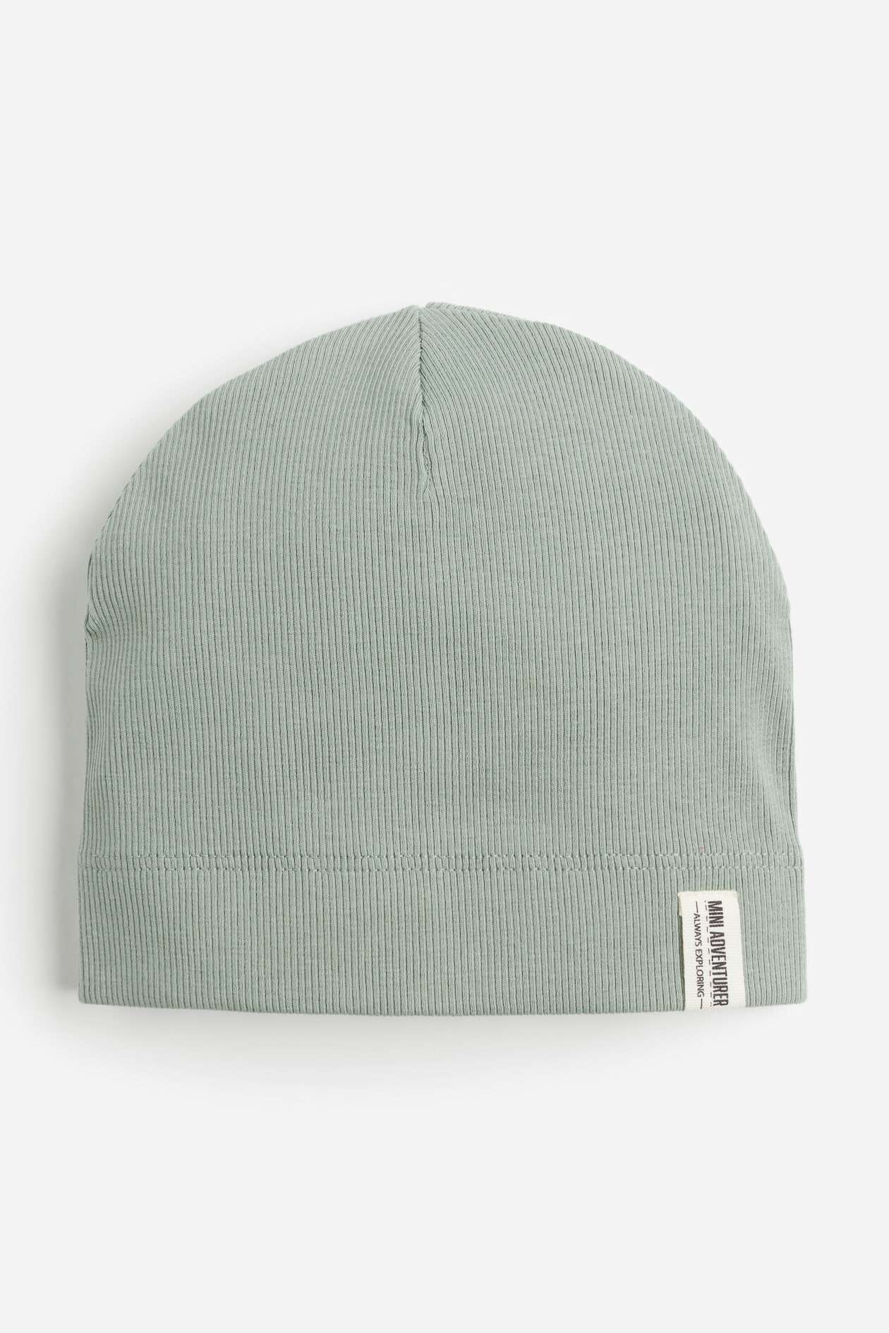 Light dusty green Ribbed Beanie for kids | H&M US