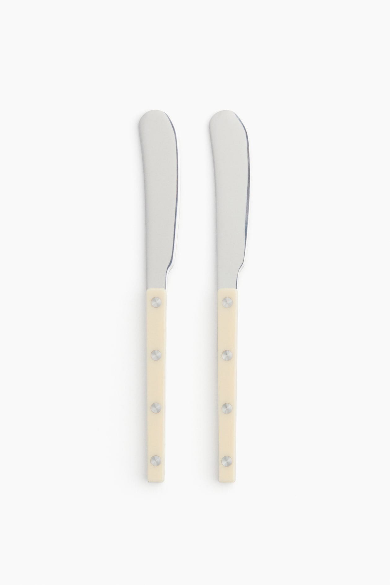 Light beige 2-pack stainless steel butter knives at H&M Home | H&M GB