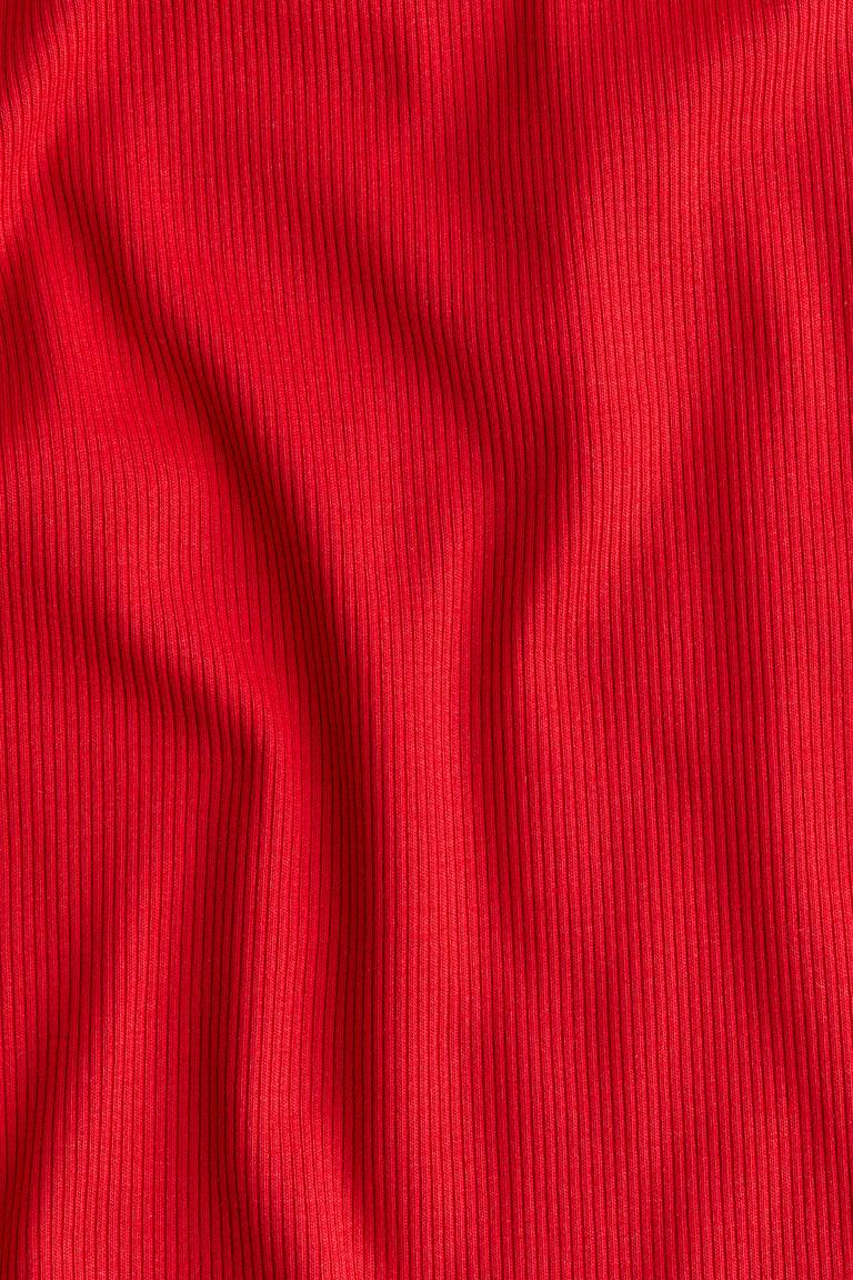 Ribbed Tank Top - Red - Ladies | H&M US