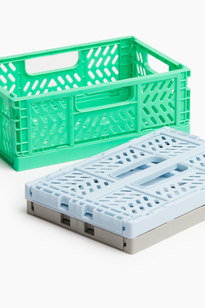 Foldable Storage Crate - Light blue - Home All | H&M US
