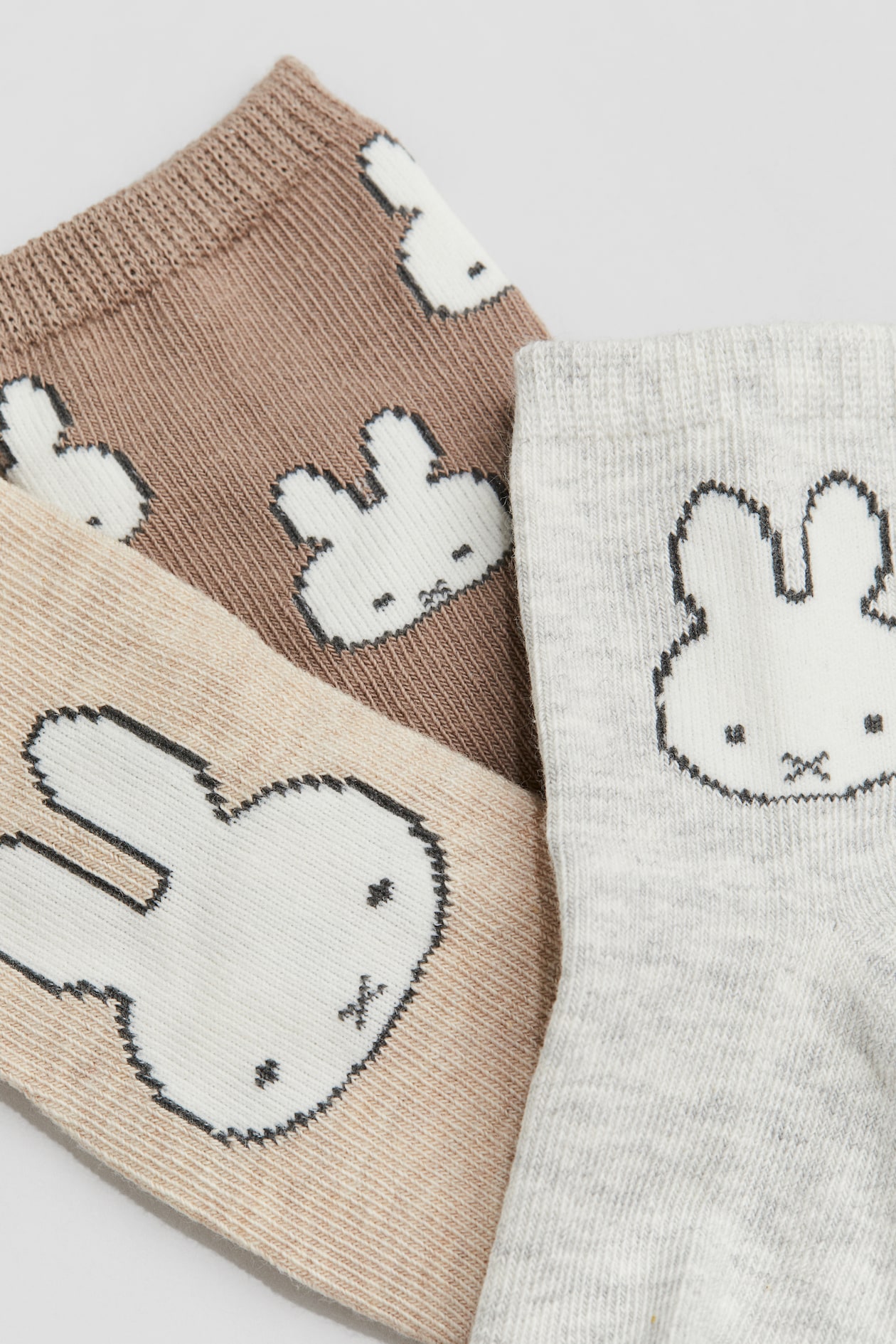 Beige/Miffy 3-pack Motif-detail Socks for kids | H&M US