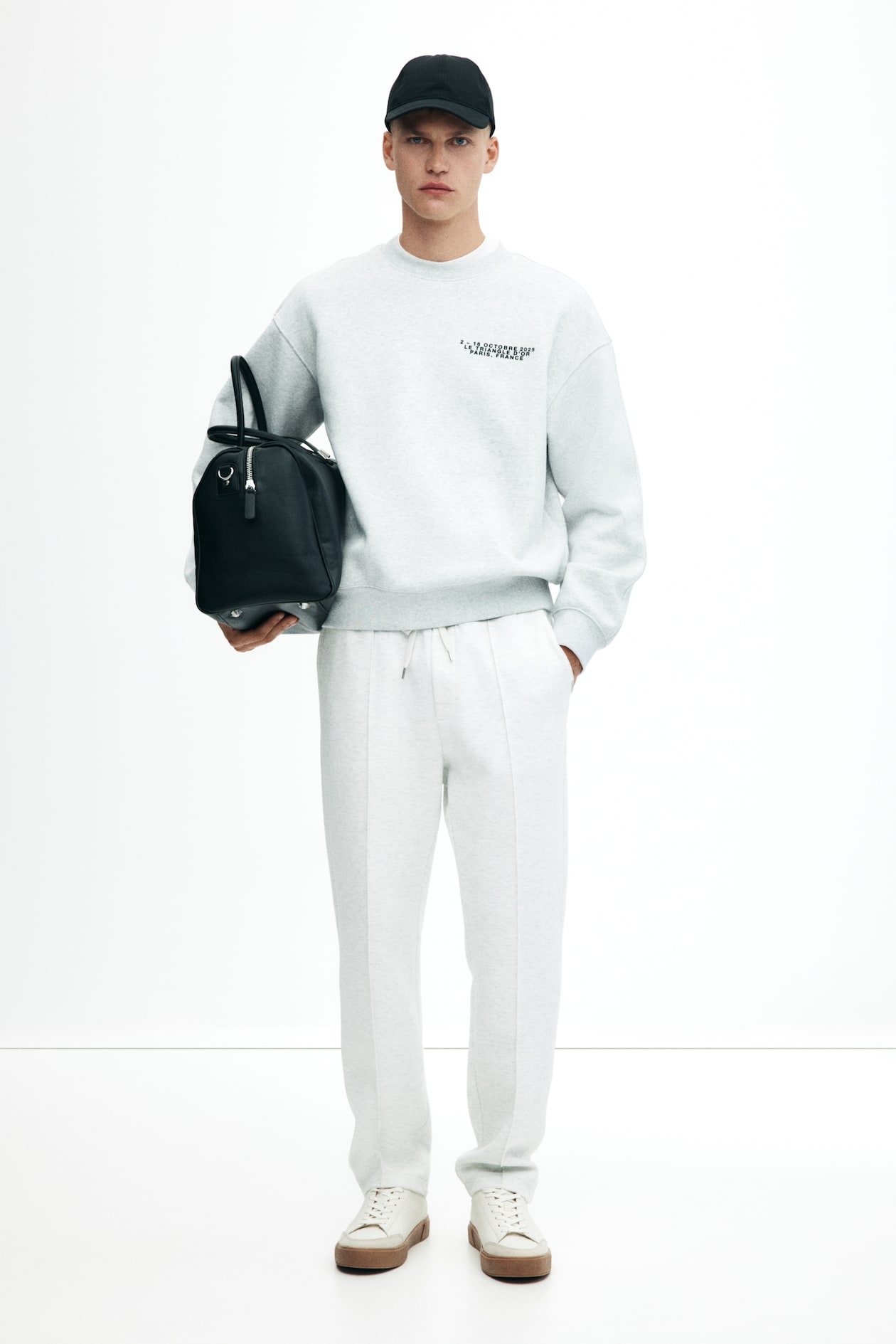 Men’s Light grey marl Regular Fit Tailored joggers | H&M GB