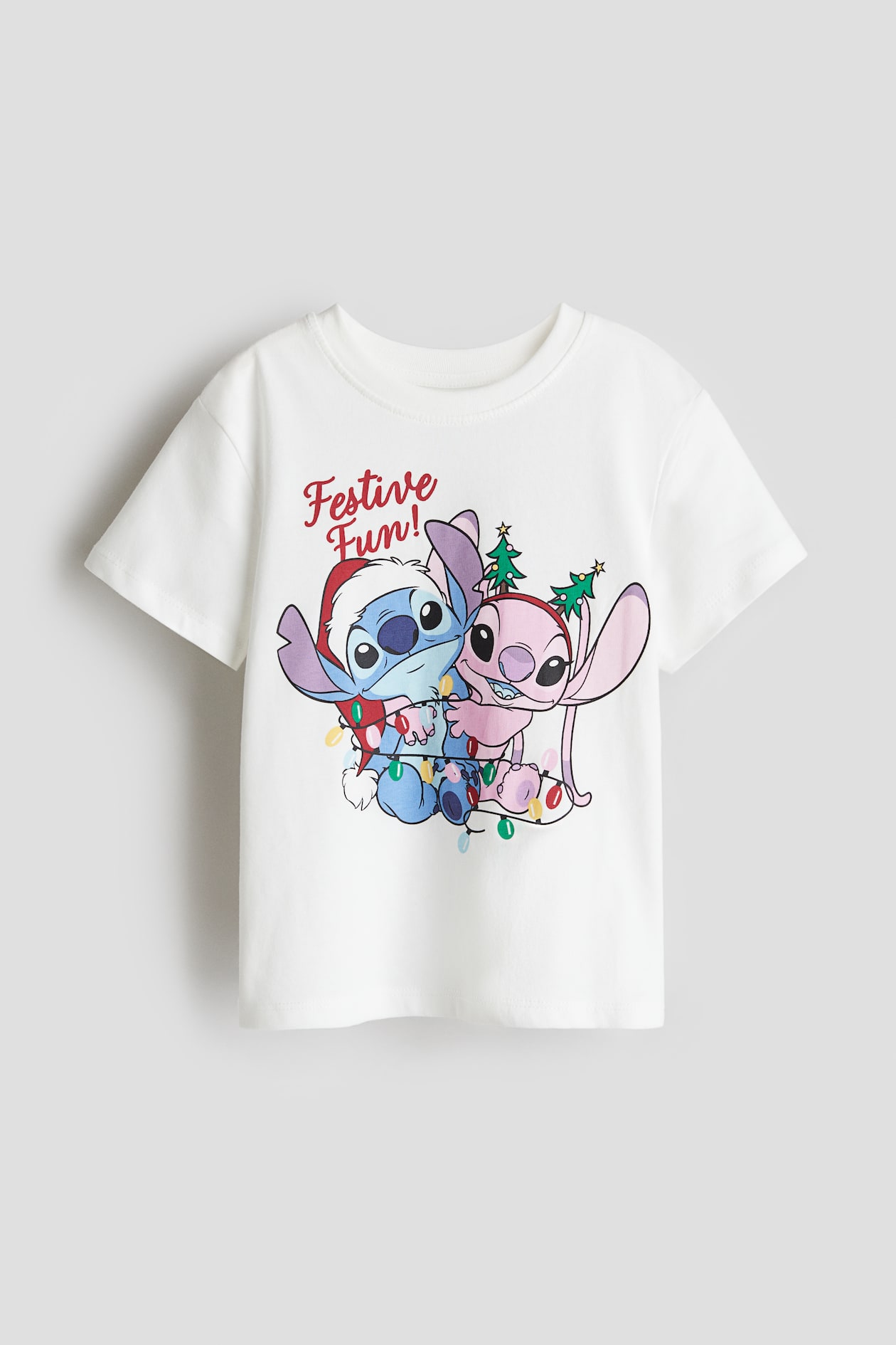 Printed T-shirt - White/Lilo & Stitch - Kids | H&M PH