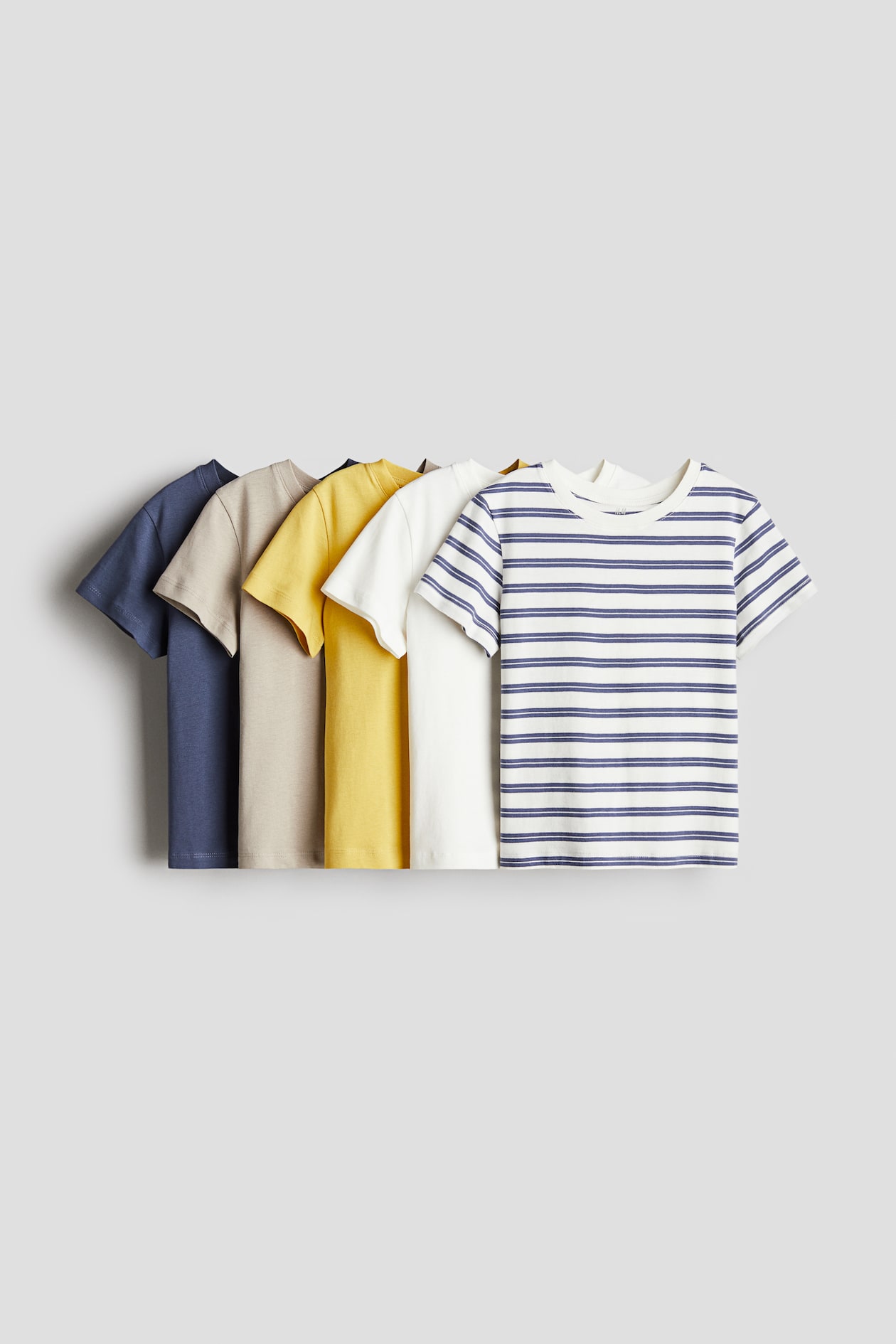 Lot de 5 T-shirts en coton - Bleu/rayé - Kids | H&M CA