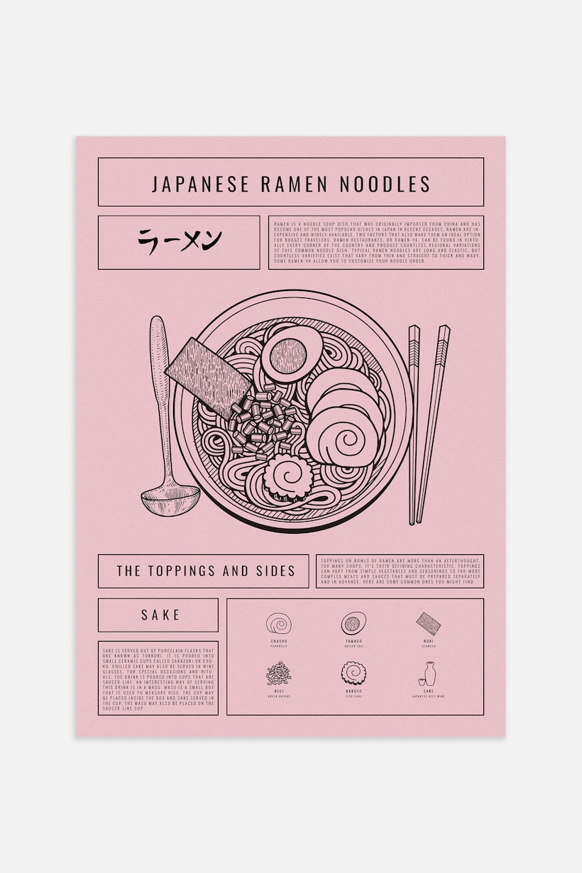 Pink Ramen Noodle Poster at H&M Home | H&M GB