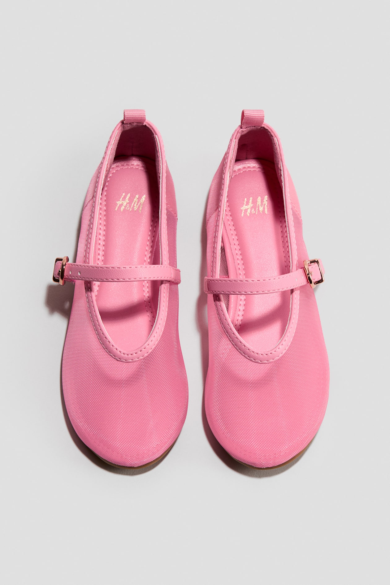 Ballerinaskor i Mary Jane-stil i mesh - Rosa - BARN | H&M SE