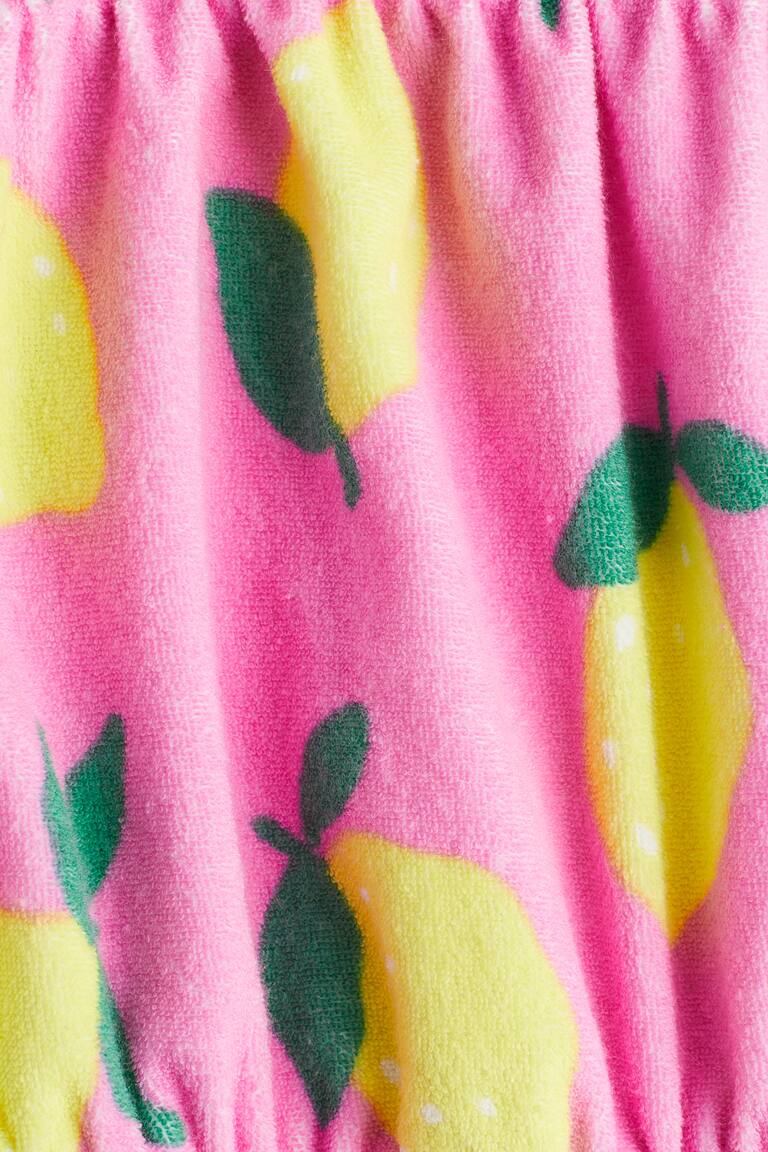 Pink/lemons Patterned Terry Jumpsuit for kids | H&M US