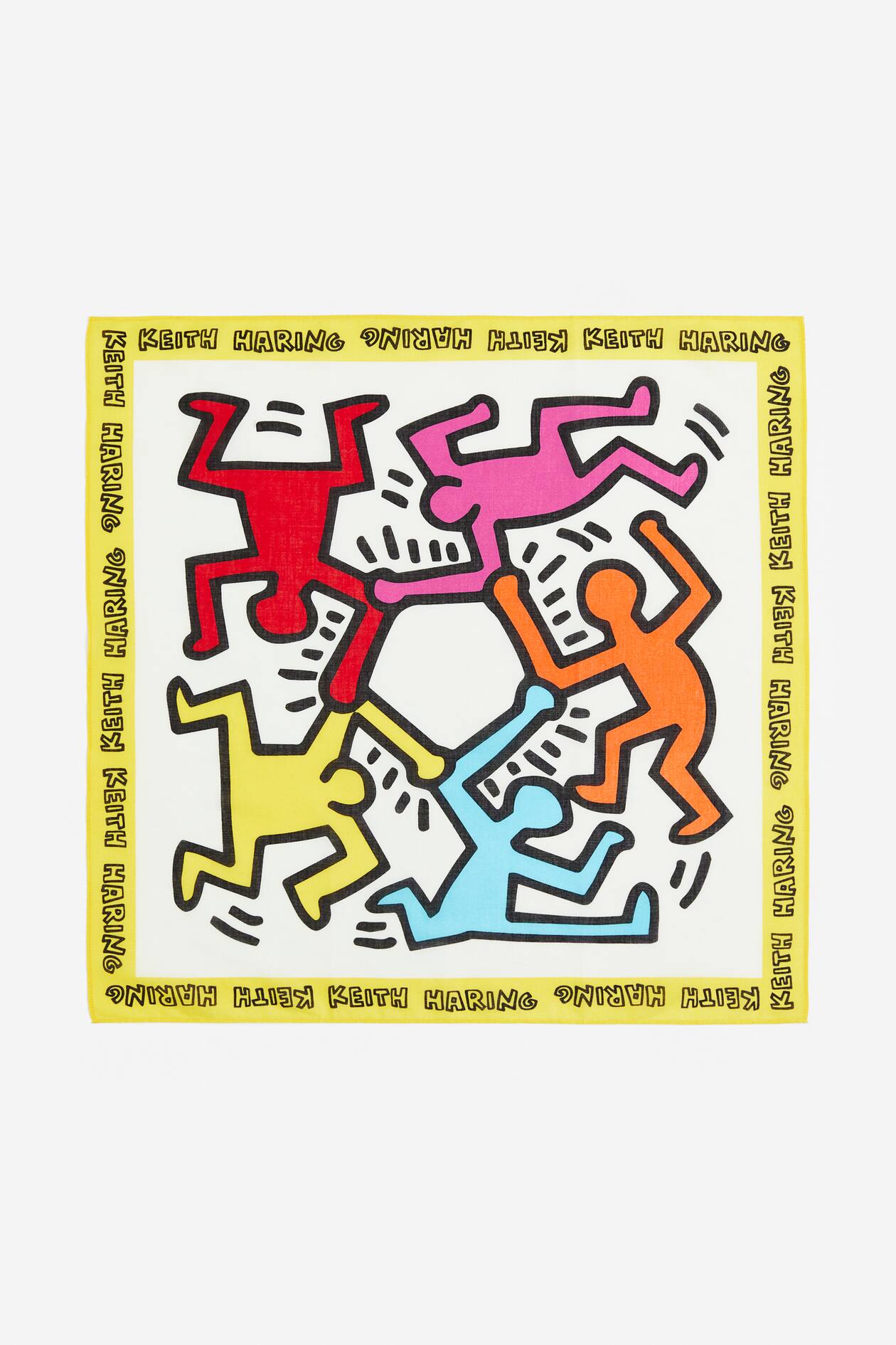 Khăn quàng cổ cotton in hình - Màu trắng/Keith Haring - Men | H&M VN