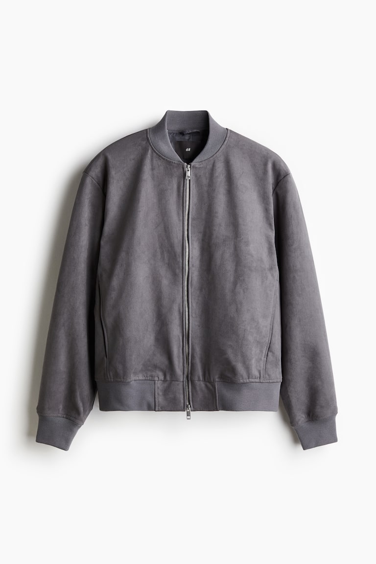 Men’s Gray Regular Fit Bomber Jacket | H&M US