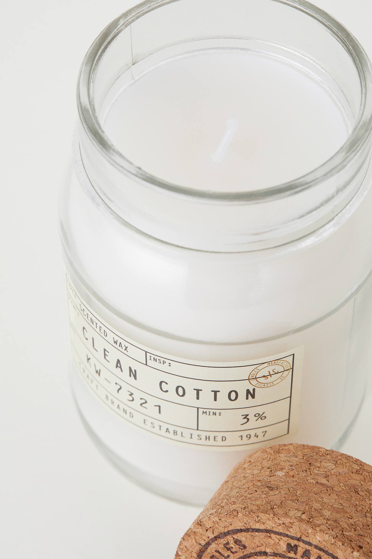 Bougie parfumée - Verre transparent/Clean cotton - Home All | H&M FR