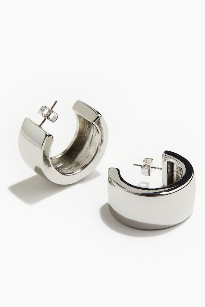 Hoop earrings - Silver-coloured - Ladies | H&M IN