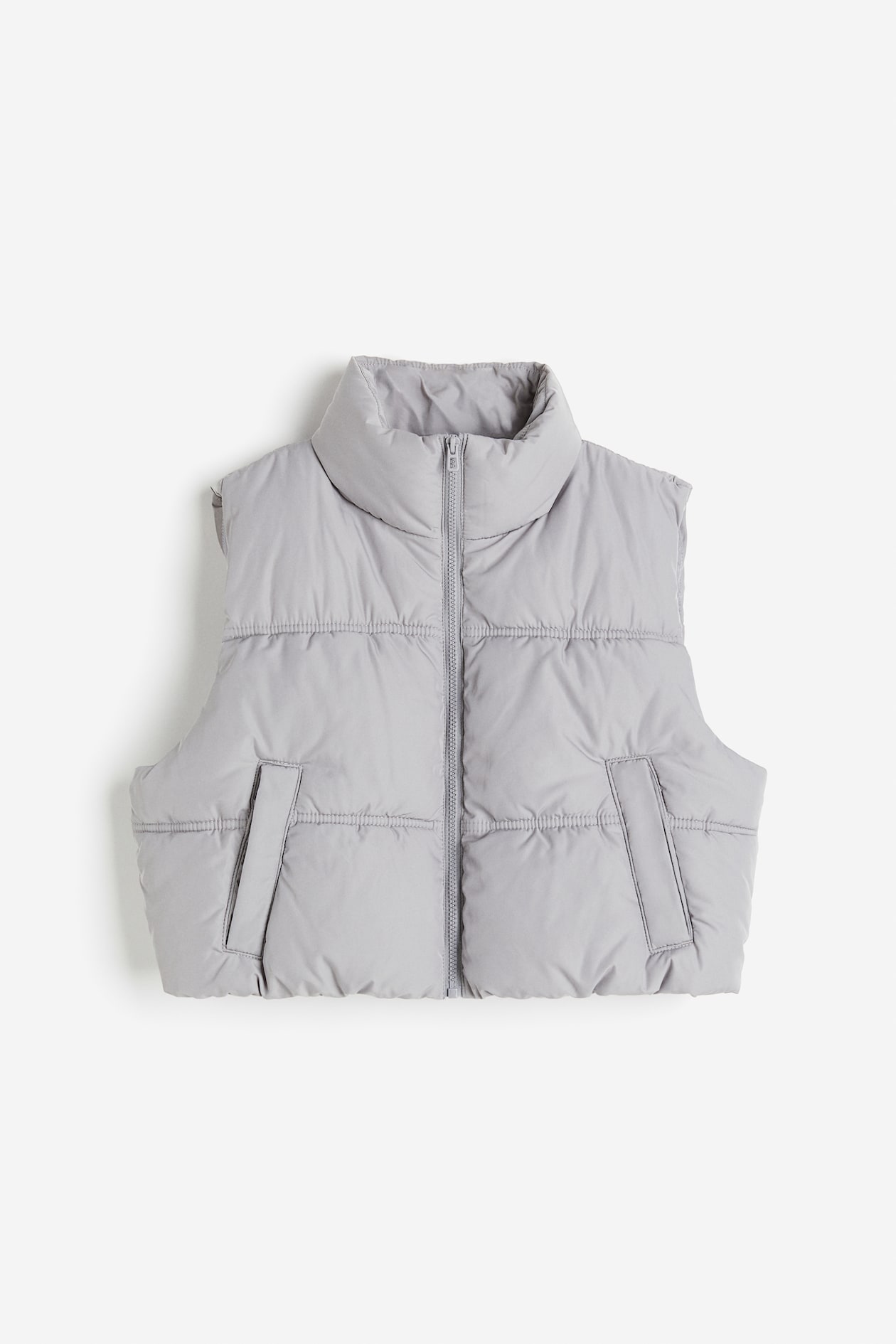 Women's Light gray Puffer Vest | H&M CA