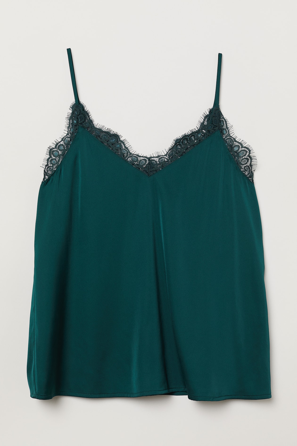 Caraco en satin - Vert foncé - FEMME | H&M FR