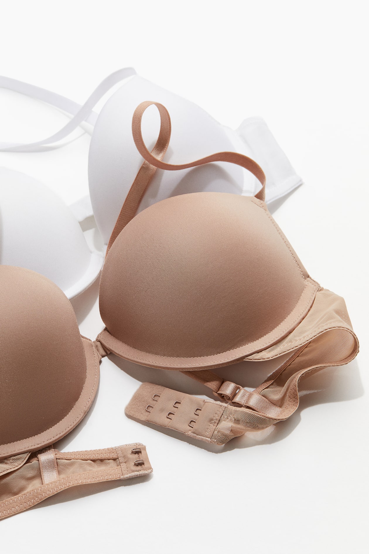 2er-Pack Super-Push-up-BHs aus Mikrofaser - Weiß/Beige - Ladies | H&M DE