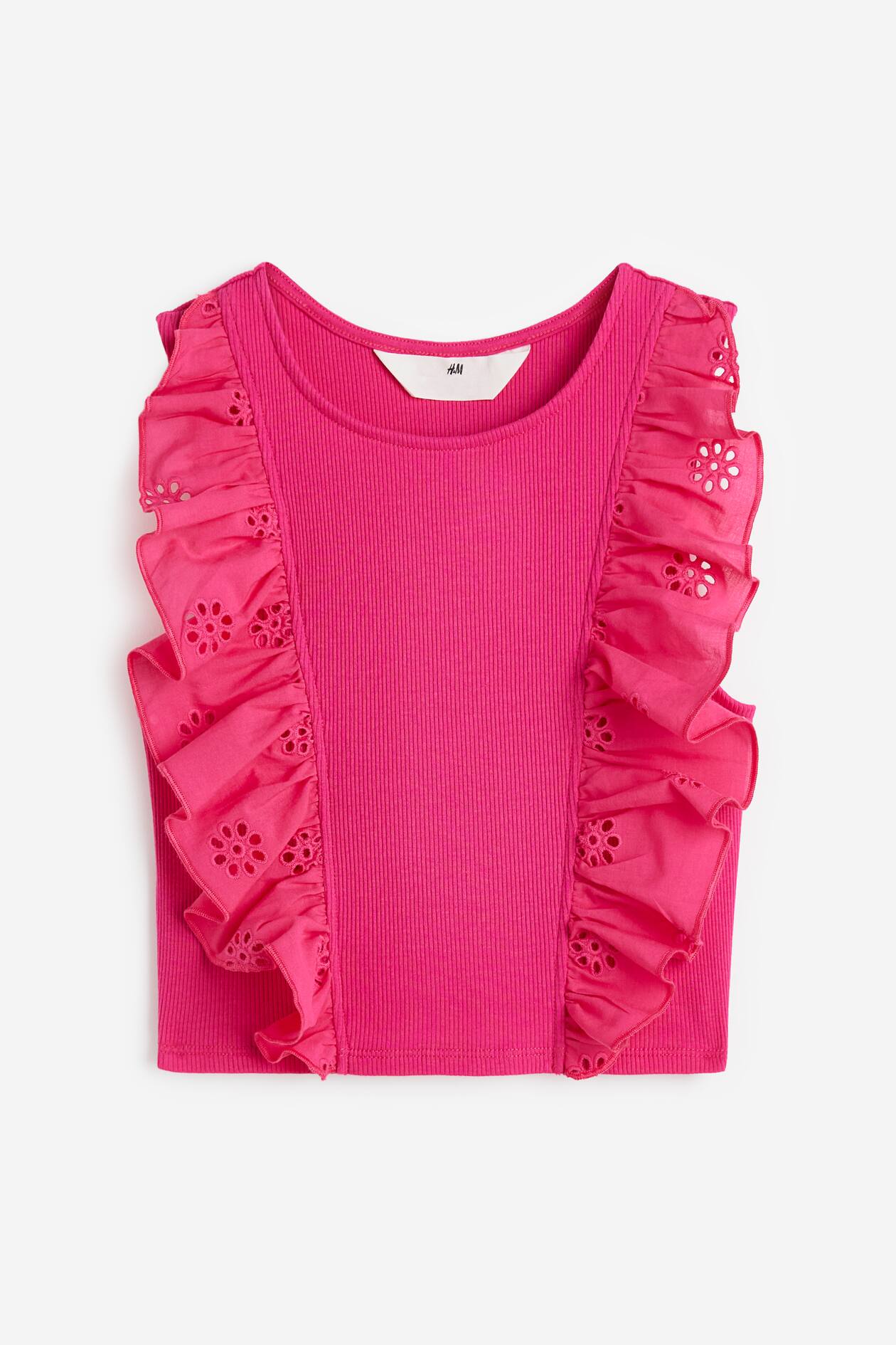 Top con olanes - Cereza - Kids | H&M MX