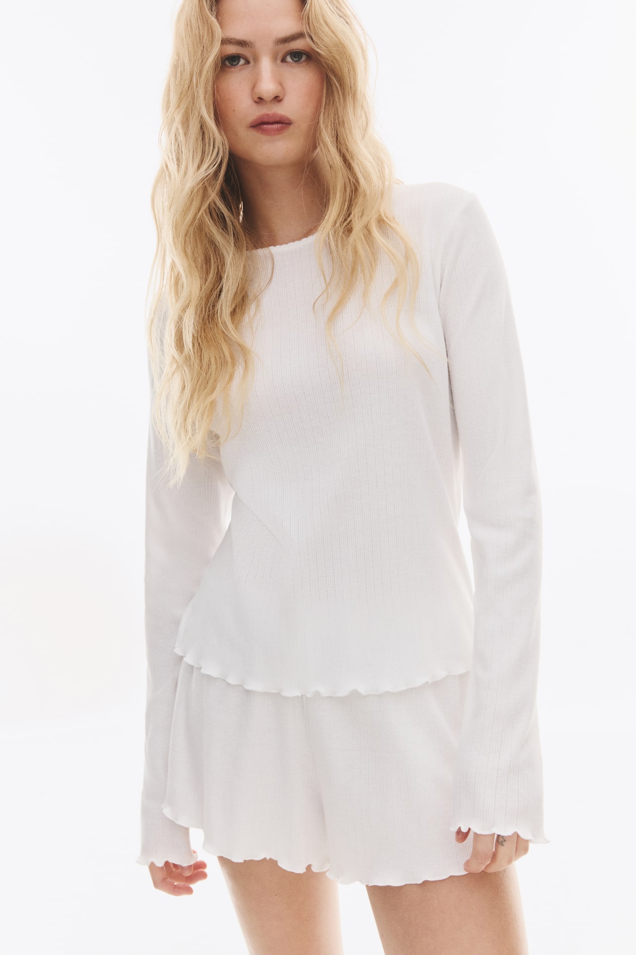 Pointelle Pajamas - White - Ladies | H&M US