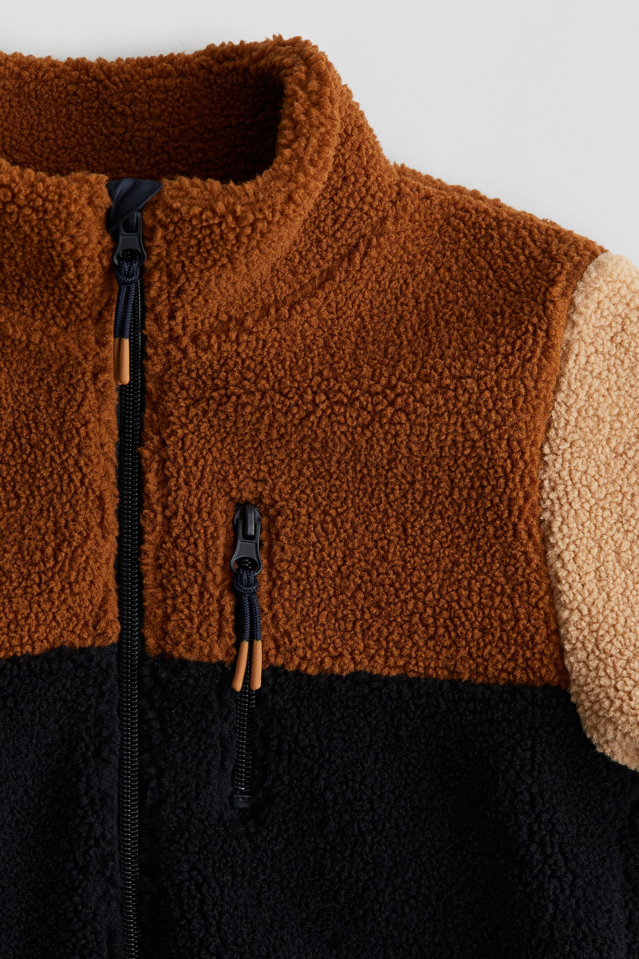 Teddy Jacket - Brown/color-block - Kids | H&M US