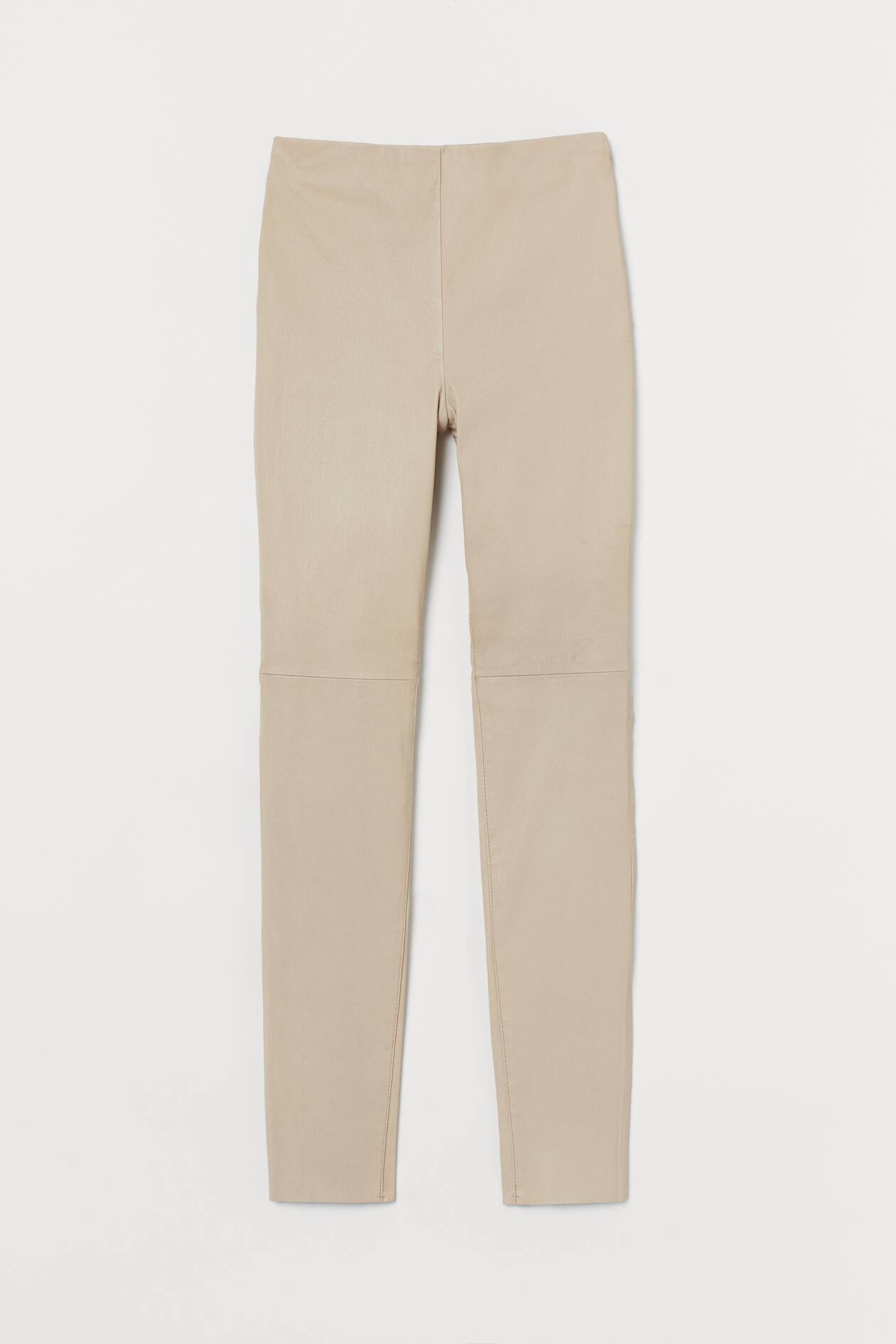 - Kožne helanke - Light beige - Ladies | H&M RS