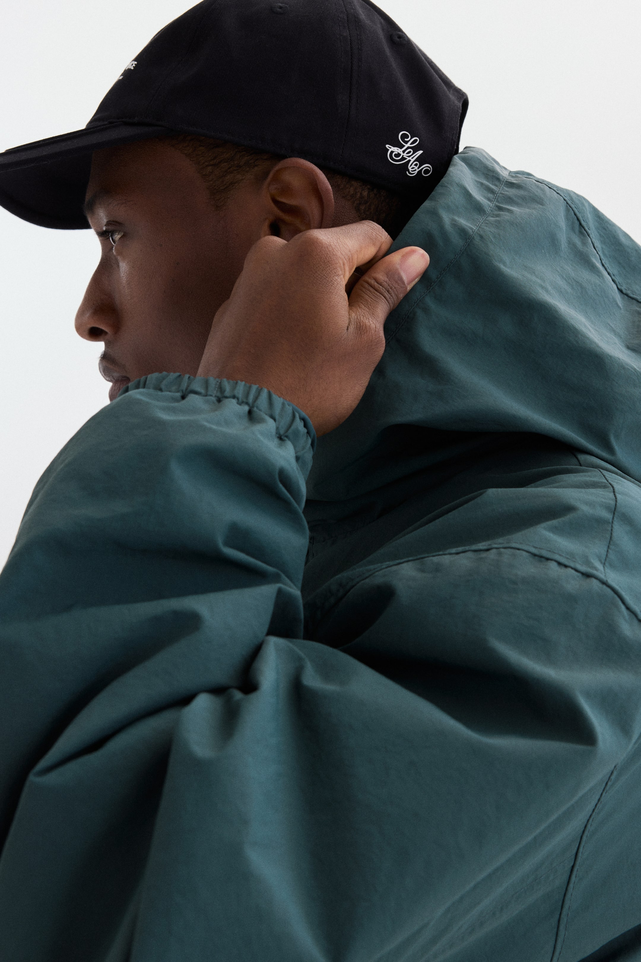 Men’s Dark teal Water-Repellent Nylon Windbreaker | H&M CA