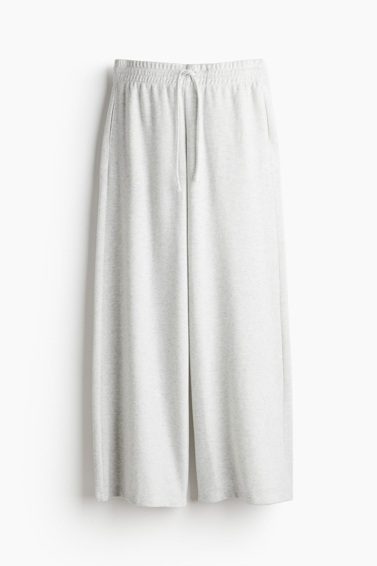 Women's Light gray melange Wide-Leg Jersey Joggers - DIVIDED | H&M CA
