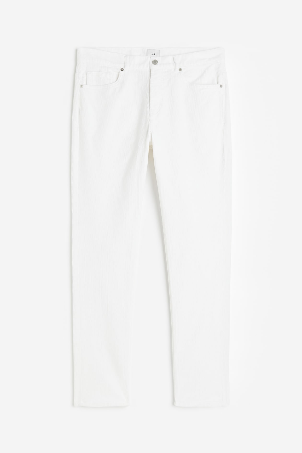 Men’s White Slim Fit Corduroy Pants | H&M CA