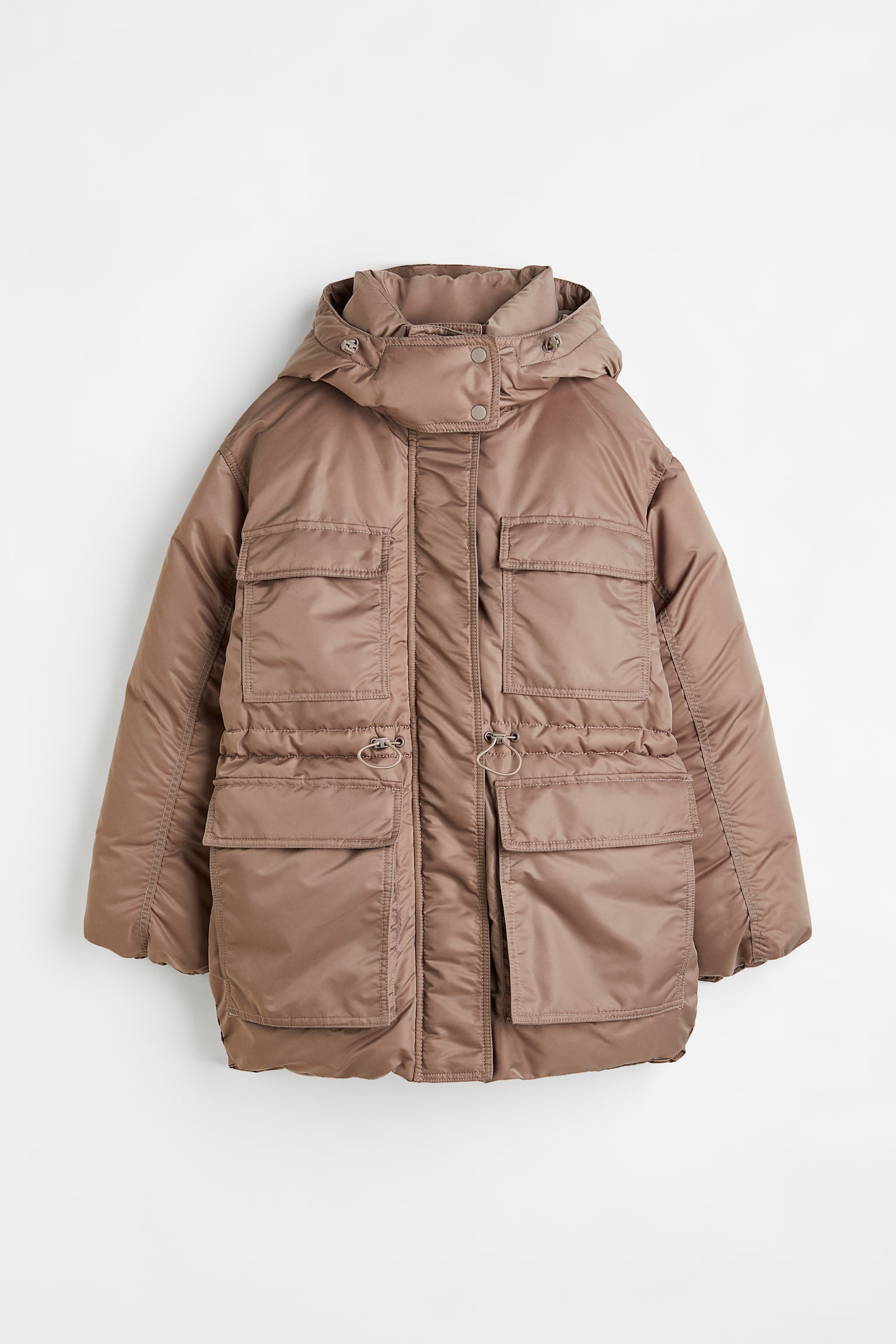 Drawstring-waist puffer jacket - Mole - Ladies | H&M MY