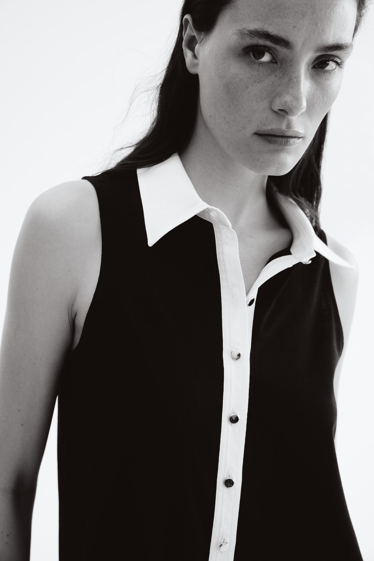 A-Line Shirt Dress - Navy blue/white - Ladies | H&M US