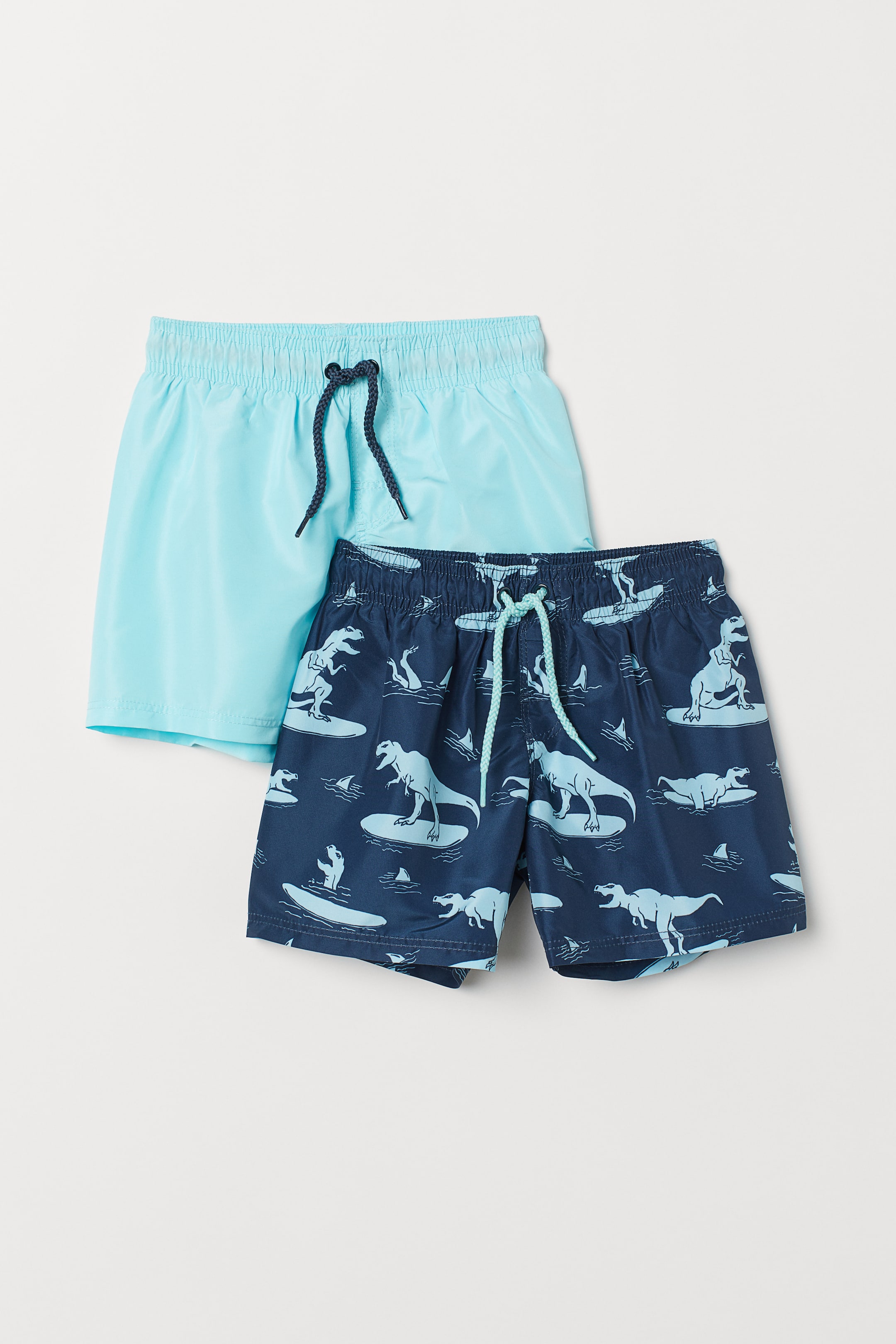 2er-Pack Badeshorts - Dunkelblau/Gemustert - Kids | H&M DE