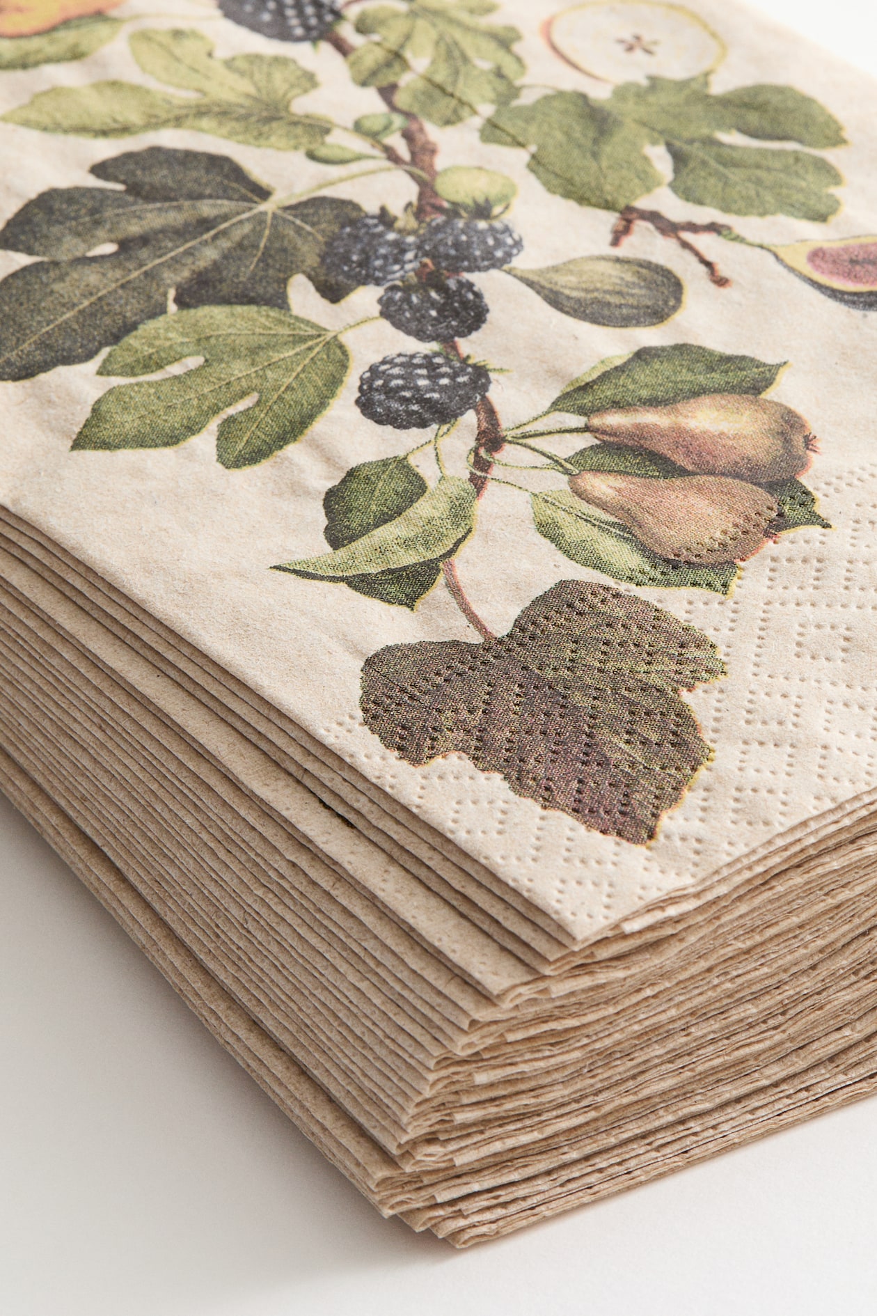 15-pack rectangular paper napkins - Light beige/Blackberries - Home All ...